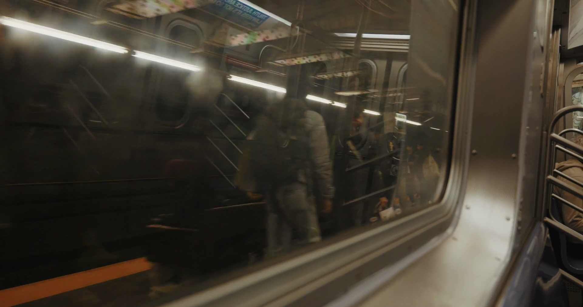 View From Window Of Moving Train Of New York Stock Footage SBV ...