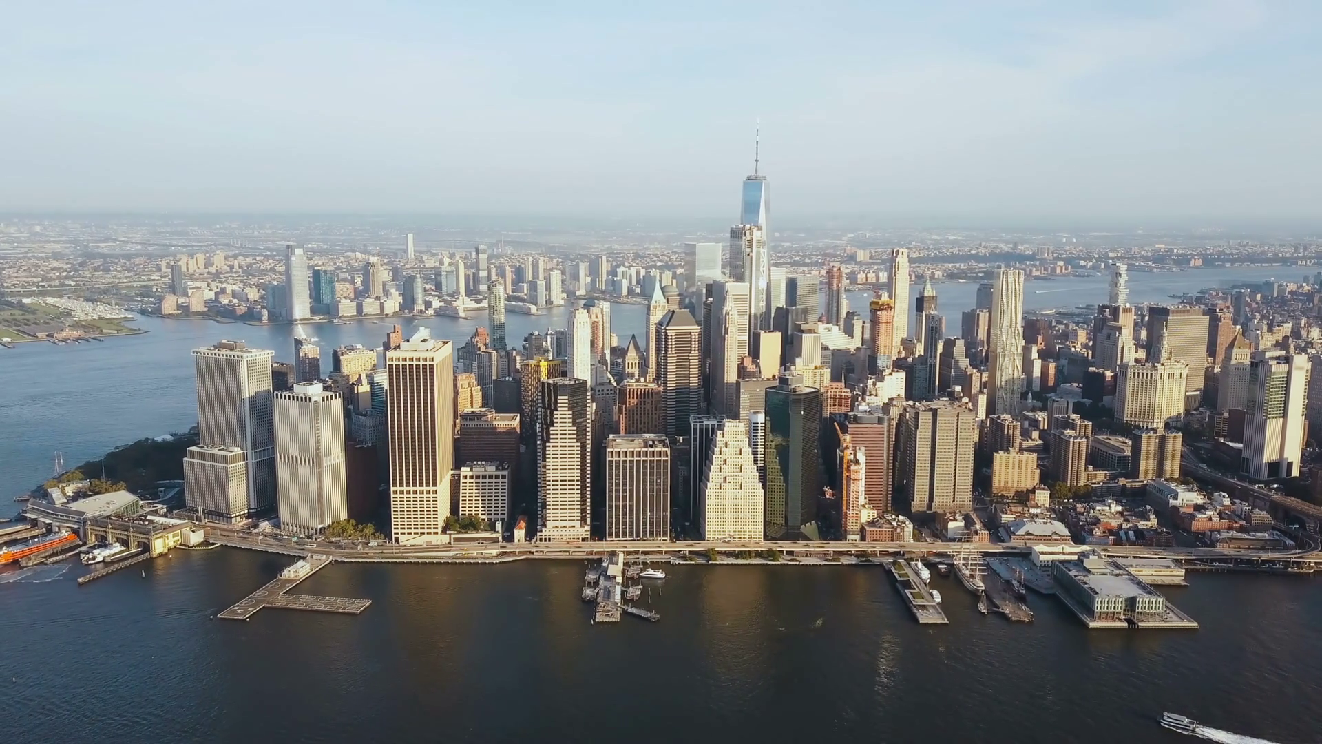 Aerial View Of Capital Of America New York Stock Footage SBV-317647736 ...