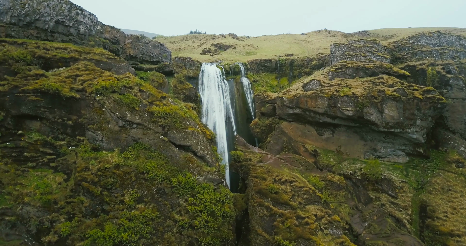 Aerial View Of Waterfall Gljufrabui In Stock Footage SBV-315625921 ...