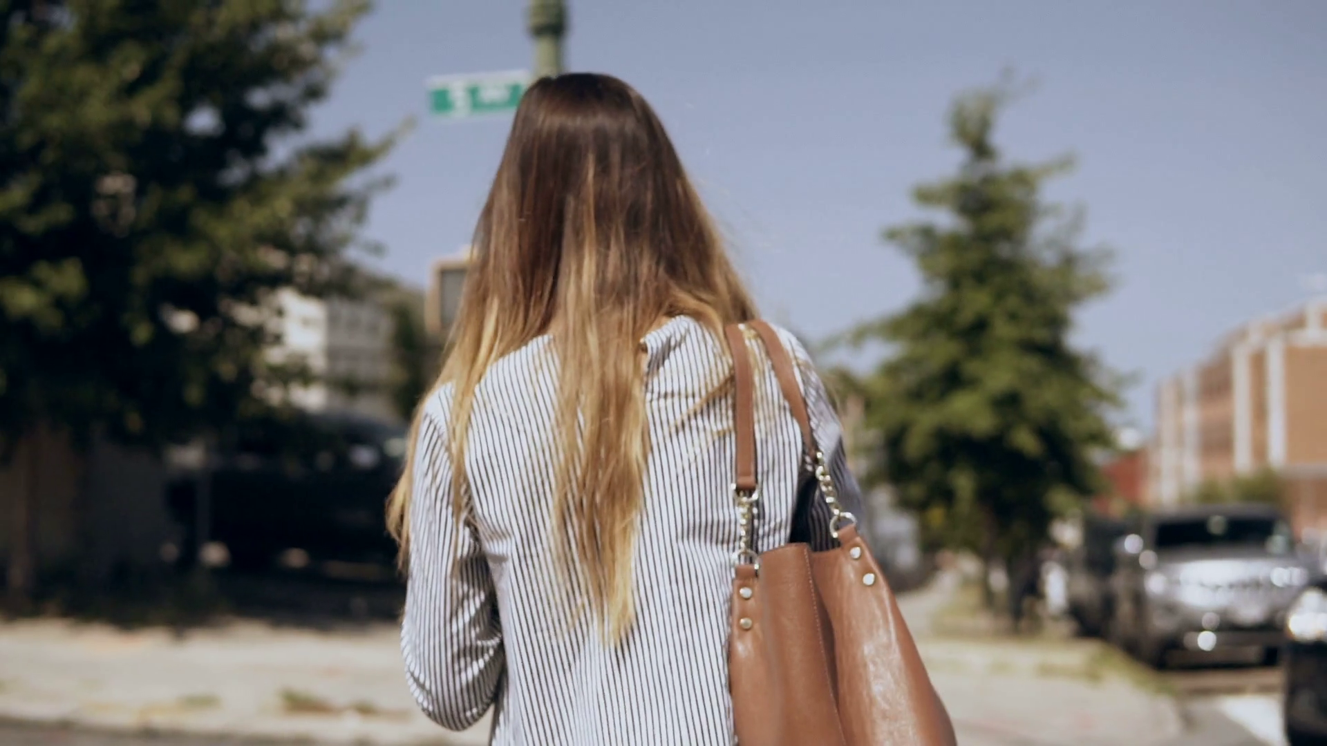 Young Woman Walking Through Downtown New Stock Footage SBV-317947804 ...