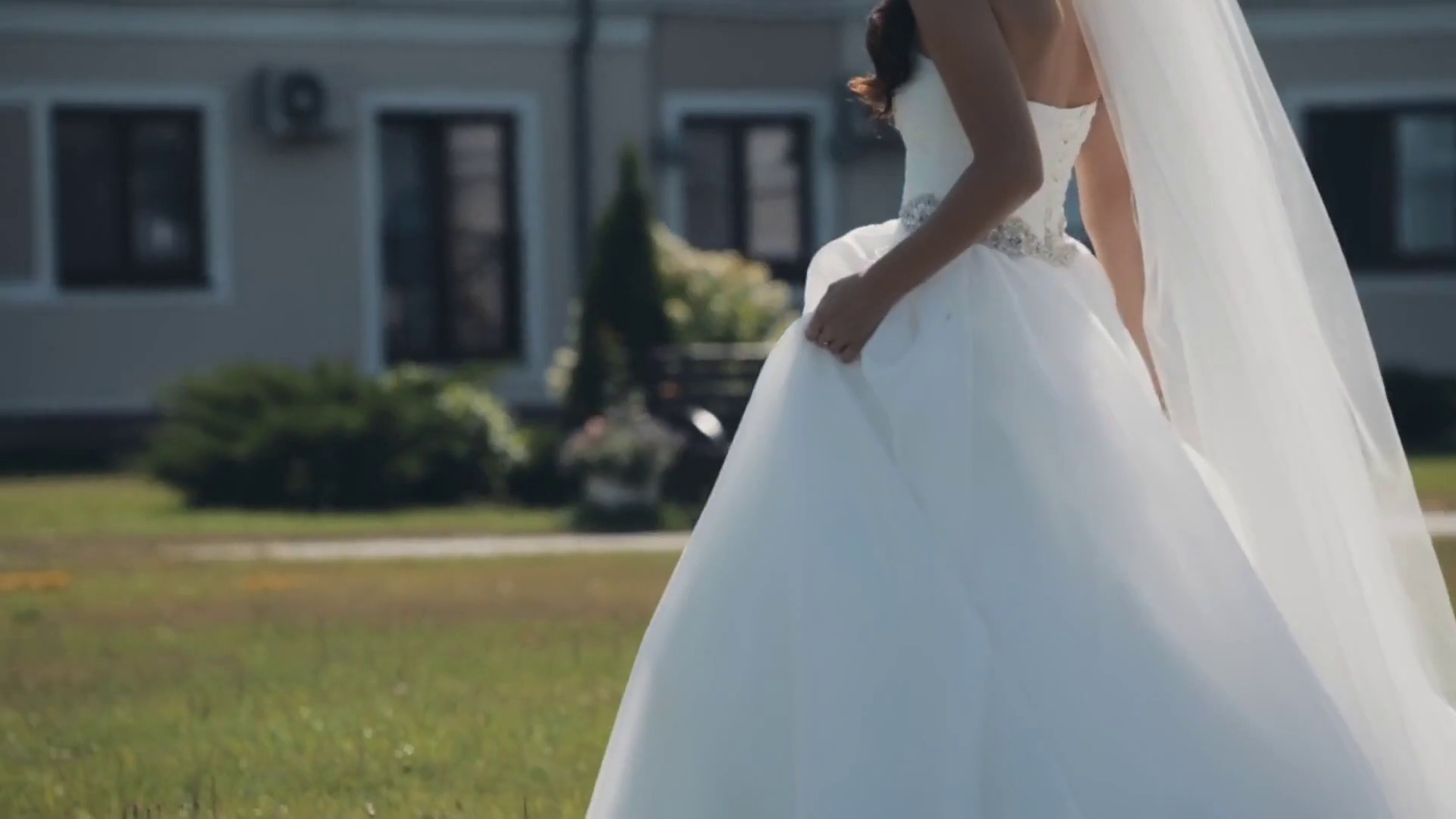 Elegant Bride's Pre-wedding Walk Woman Stock Footage SBV-315246423 ...