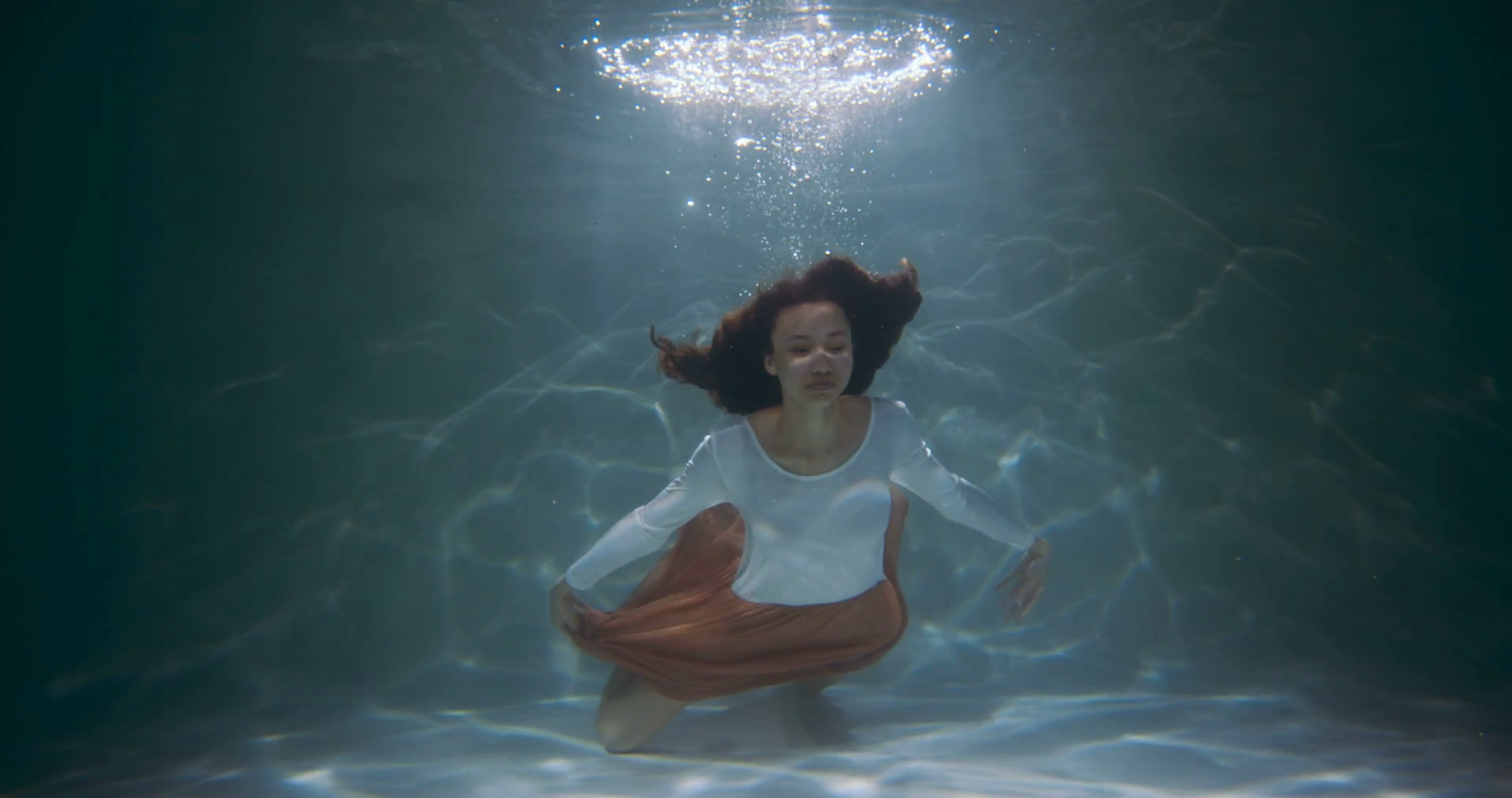 Ethereal Underwater Shot Of Elegant Stock Footage SBV-346572312 ...