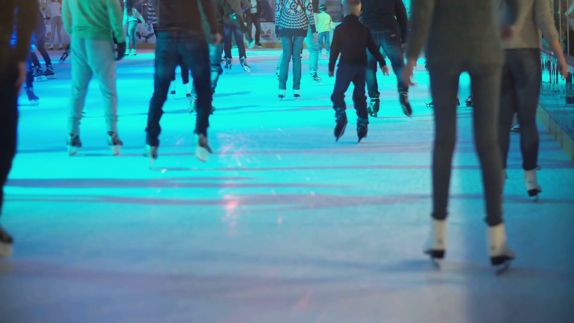 Young People Enjoying Ice Skating On Indoor Stock Footage SBV-317479063 ...