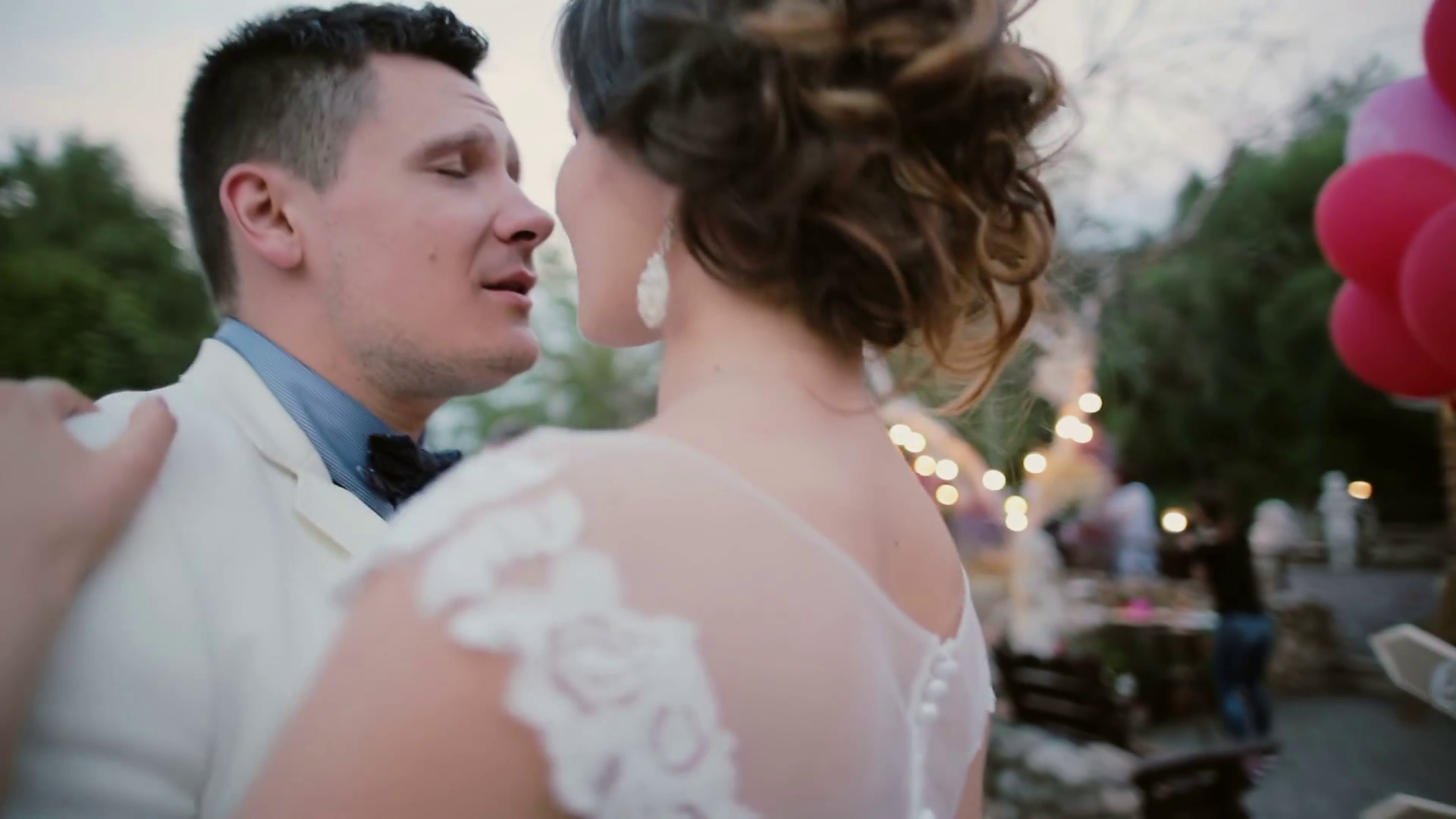 People Dancing Outdoors Wedding