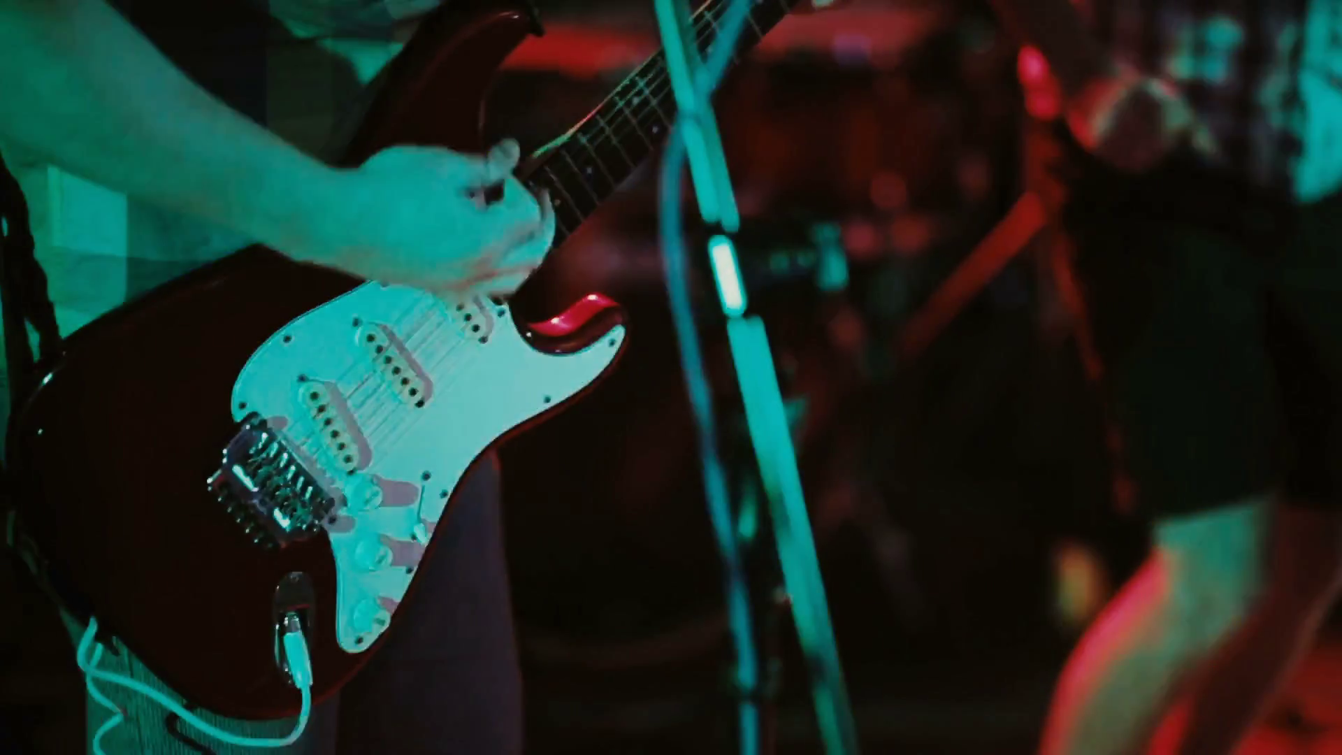 Close-up View Of Guitarist Plays On Stage Stock Footage SBV-314858579 ...