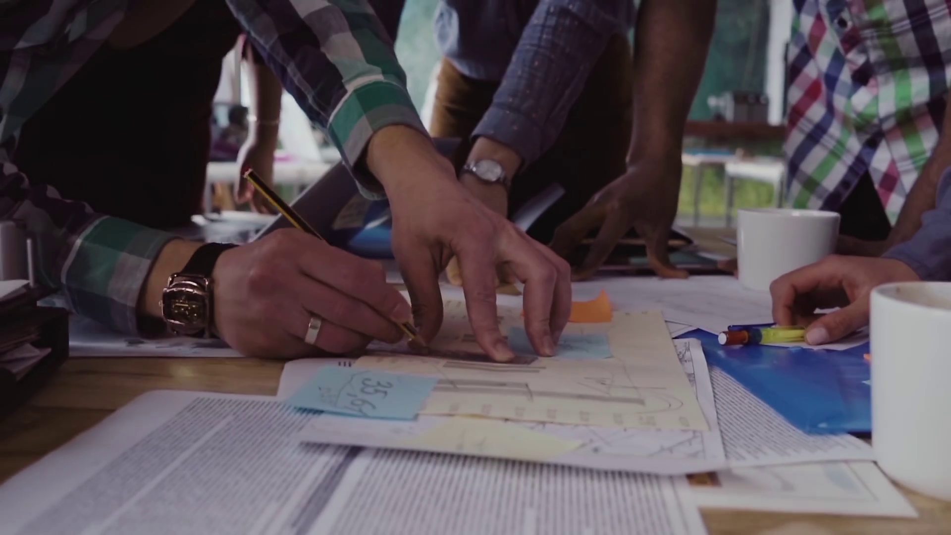 Diverse Group Collaborating On Project Stock Footage SBV-320249418 ...