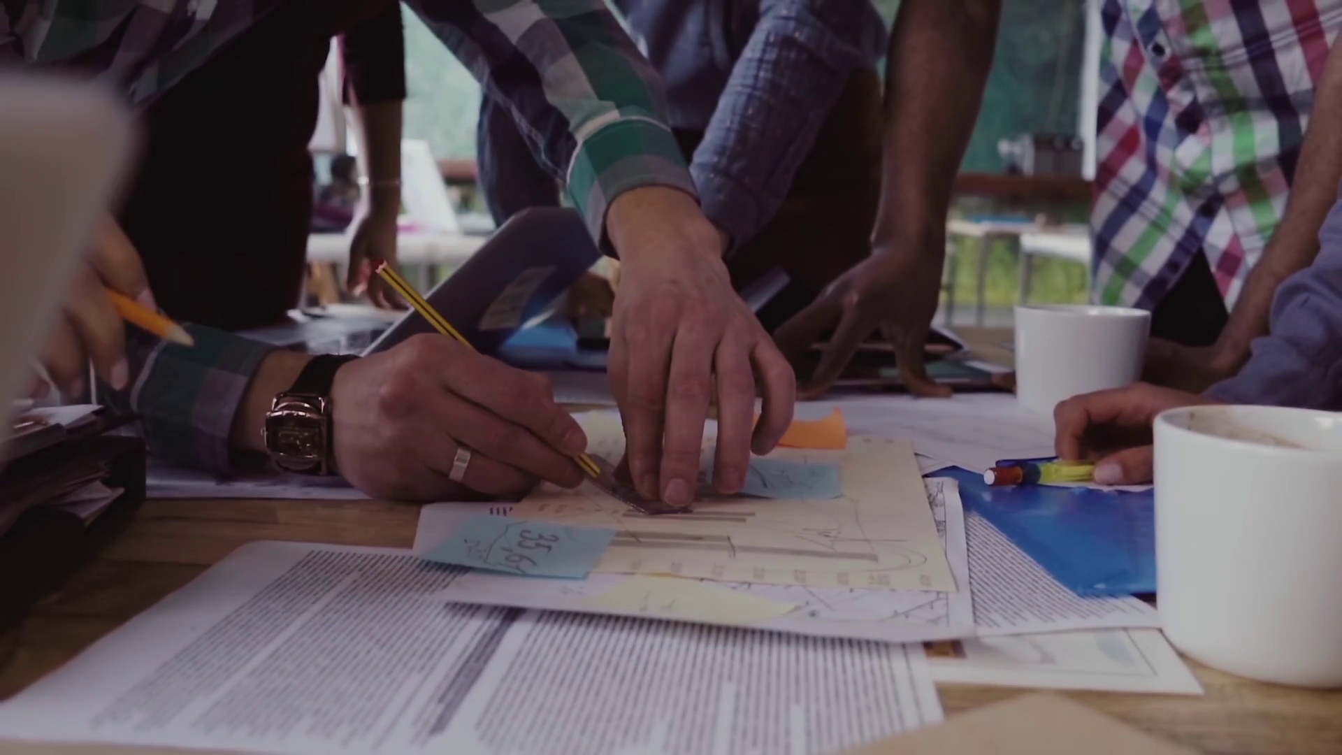 Diverse Group Collaborating On Project Stock Footage SBV-320249492 ...