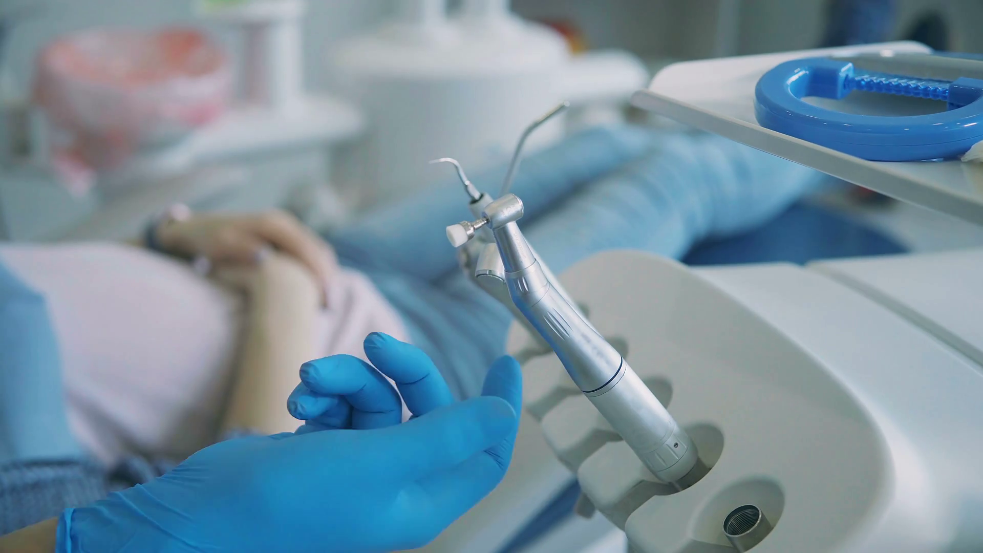 Dentist Takes Dental Instrument Turns To Stock Footage SBV-314319383 ...