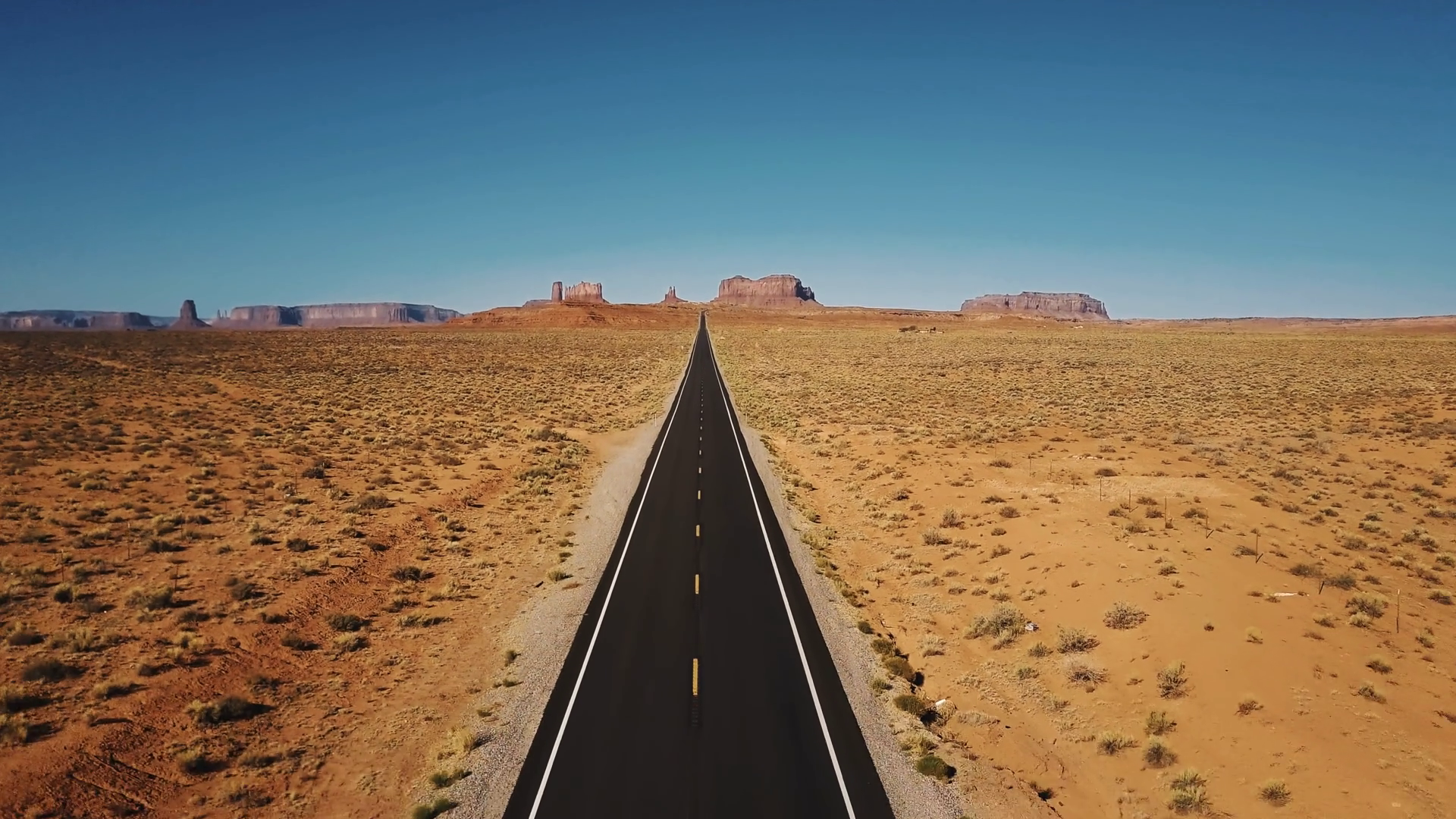 Drone Flying Backwards Over Iconic Empty Stock Footage SBV-327745711 ...