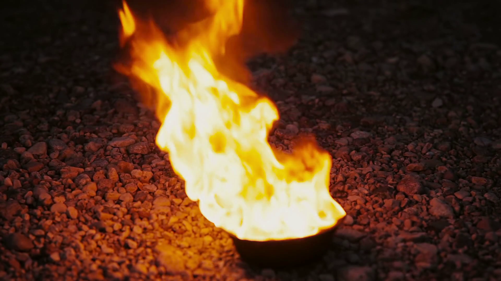 Flame On Fireplace Outside In Night Home Stock Footage SBV-313140057 ...