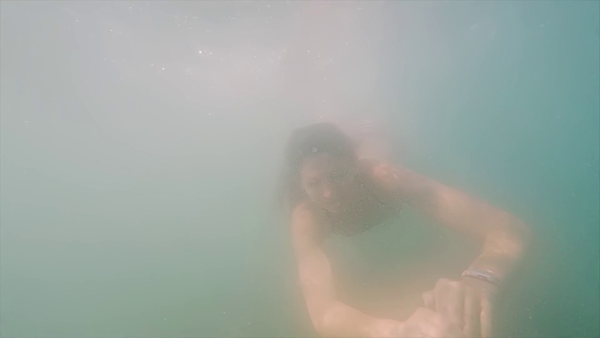 Happy Girl Swimming Underwater Young Lady Stock Footage SBV-313238400 ...