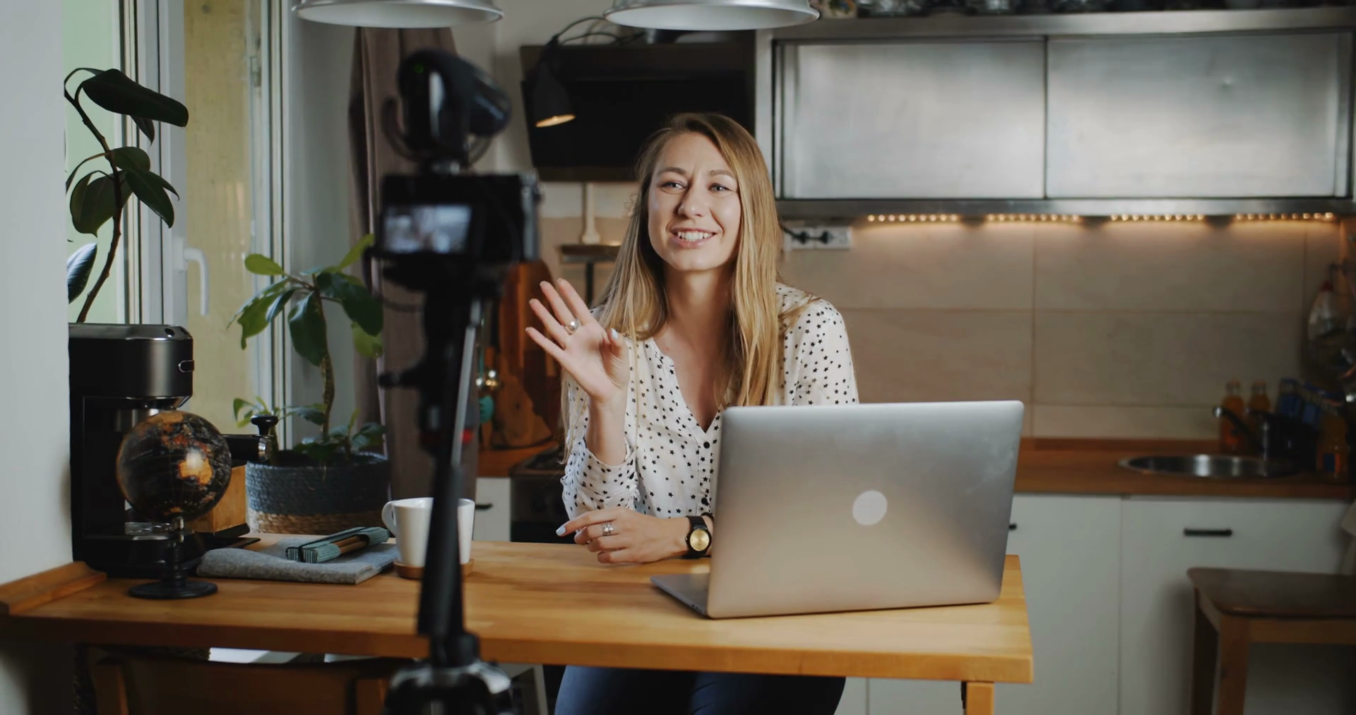 Young Vlogger Films New Blog Video In Home Stock Footage SBV-338015246 ...