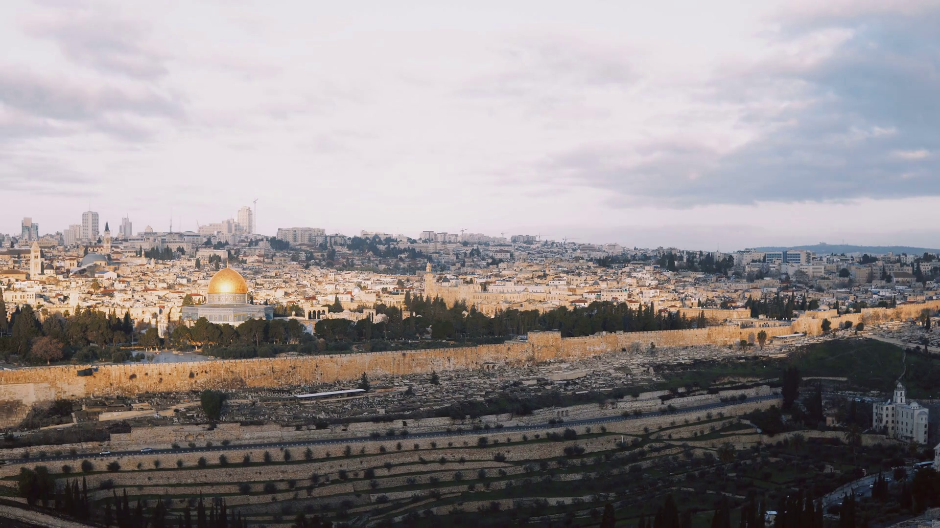 Panorama Of Old Town Jerusalem Israel Stock Footage SBV-321377549 ...