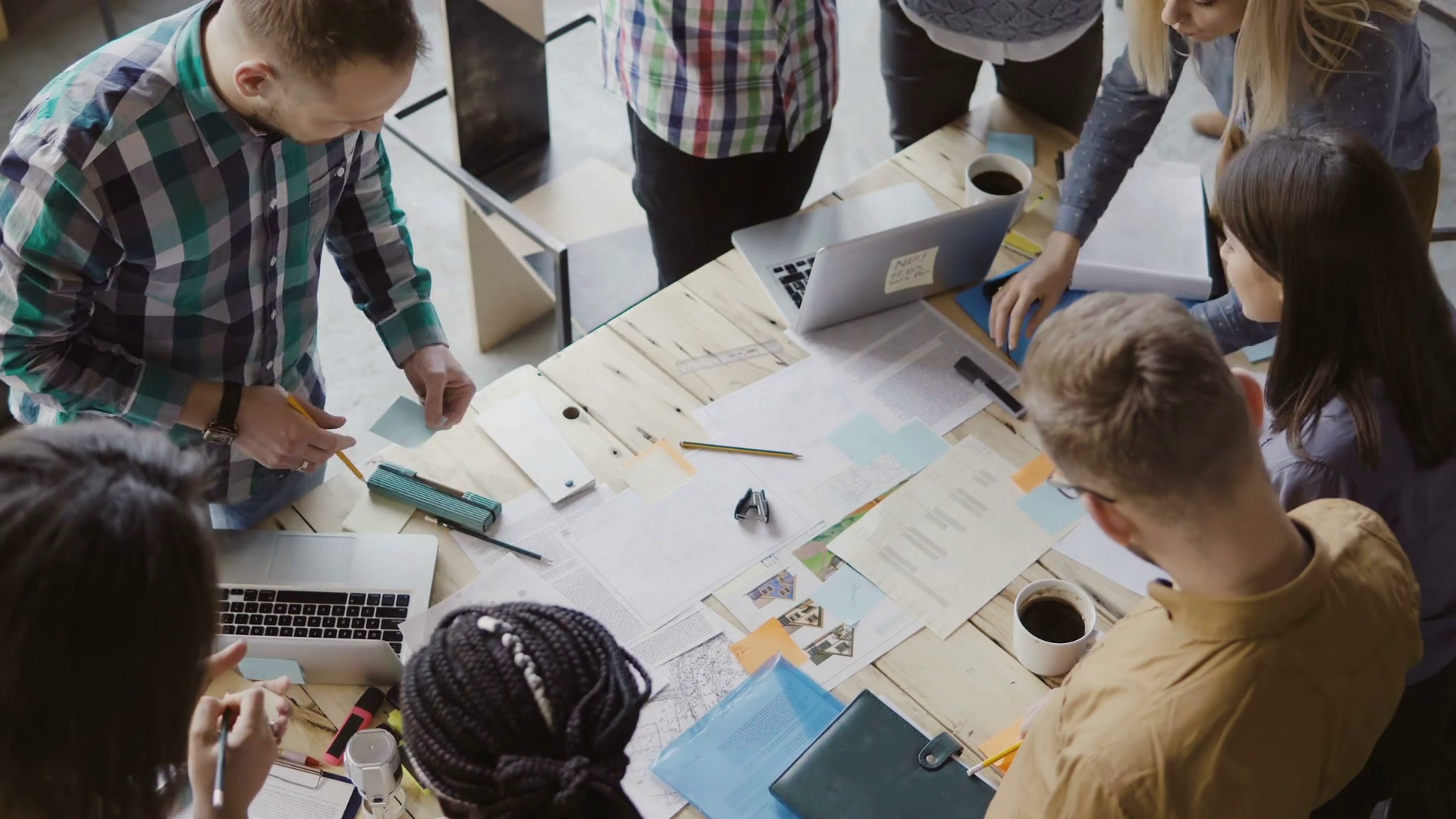 Diverse Group Collaborating On Start-up Stock Footage SBV-314606294 ...