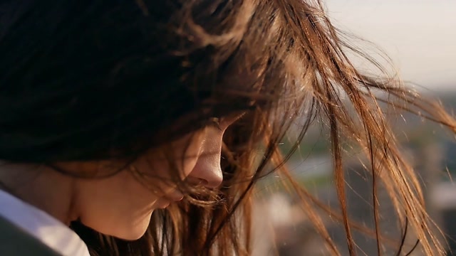 Hair Blowing In Wind Stock Footage: Royalty-Free Video Clips - Storyblocks
