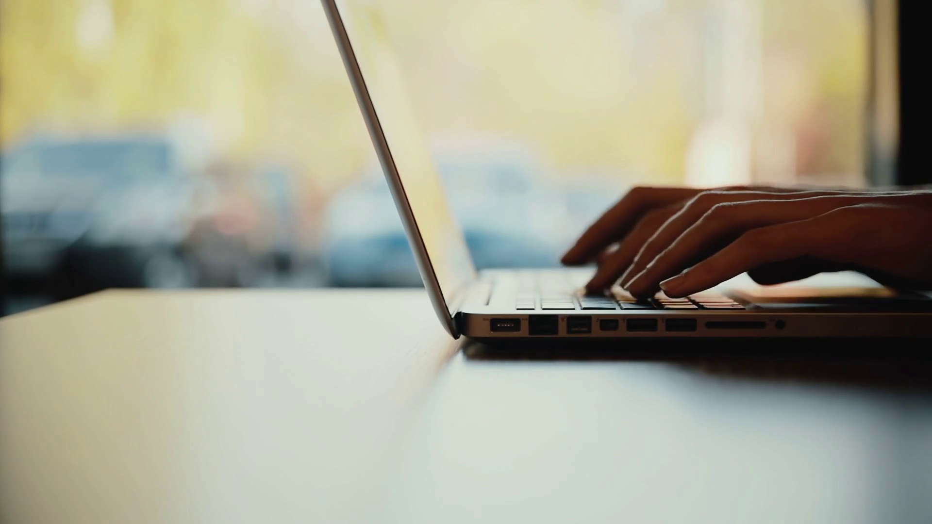 Woman Working On Laptop Computer Slider Right Stock Footage SBV ...