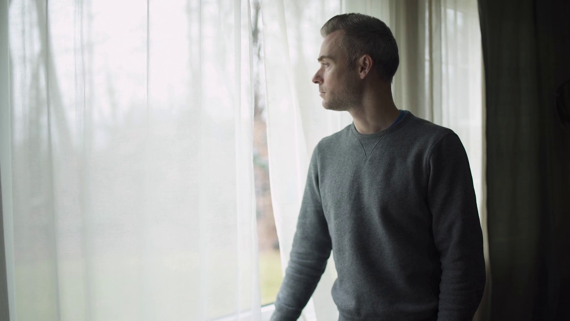 Depressed Man At Window (2 Of 9) Stock Footage SBV-300814899 - Storyblocks