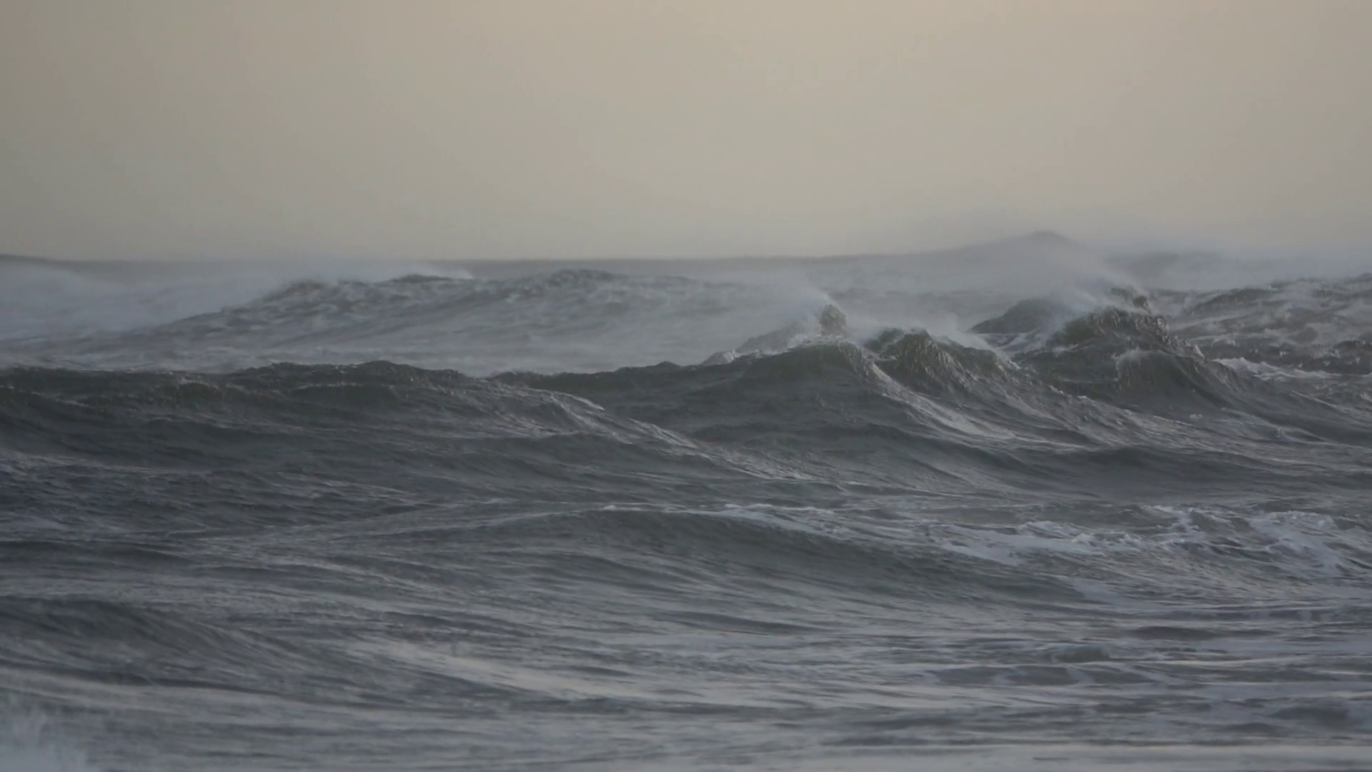 Some Dramatic Waves Become Windswept Stock Footage SBV-309840704 ...