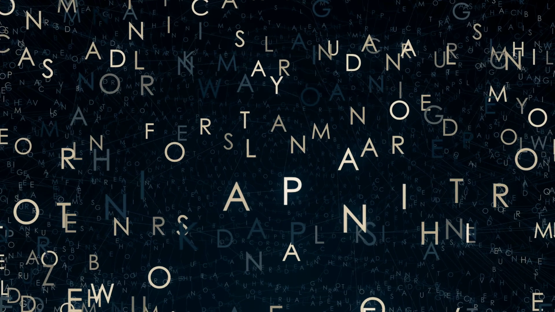 Abstract Composition From Moving Letters Stock Motion Graphics SBV ...