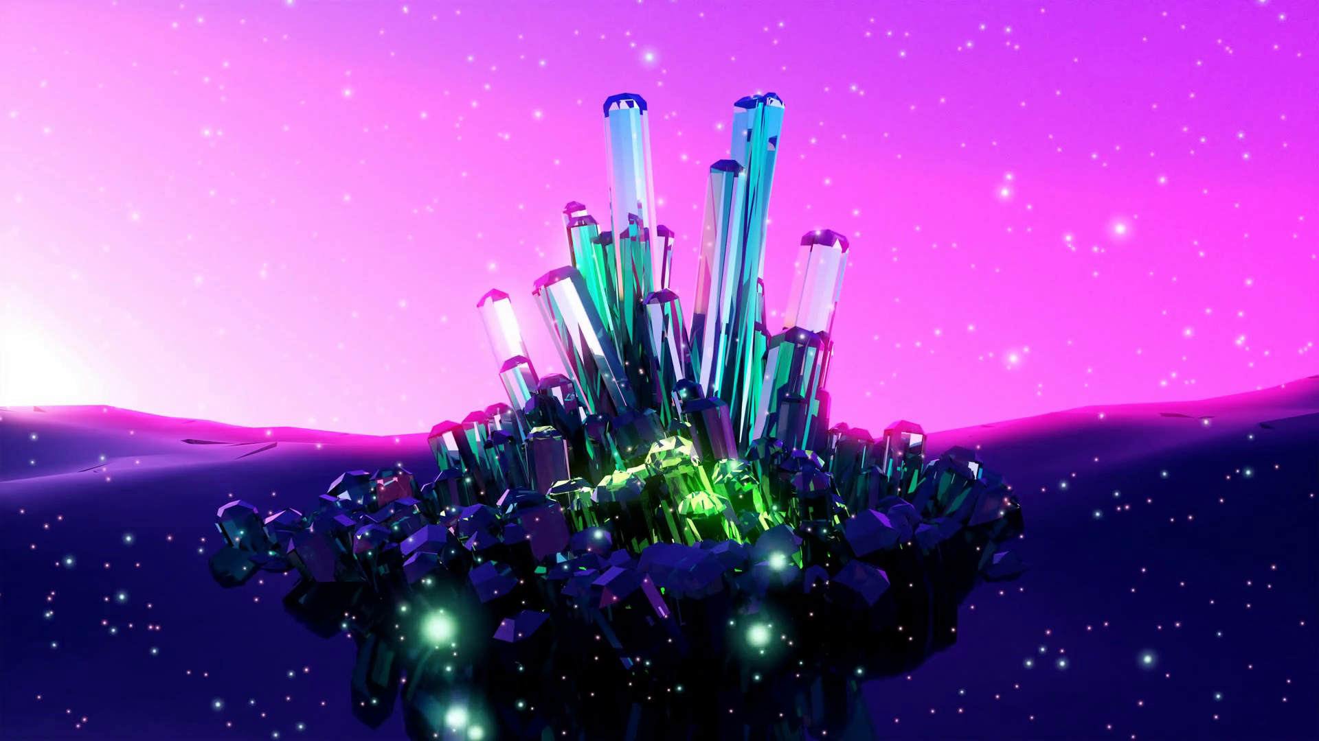 Abstract Fantasy Mystical Glowing Crystals Stock Motion Graphics SBV-312926223 - Storyblocks