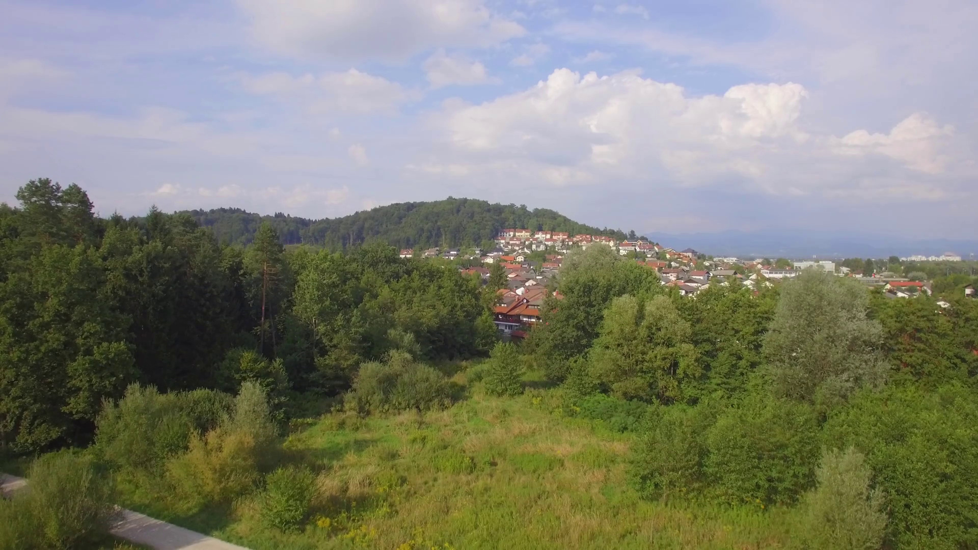 Aerial: Beautiful Contemporary Suburban Town Stock Footage SBV ...