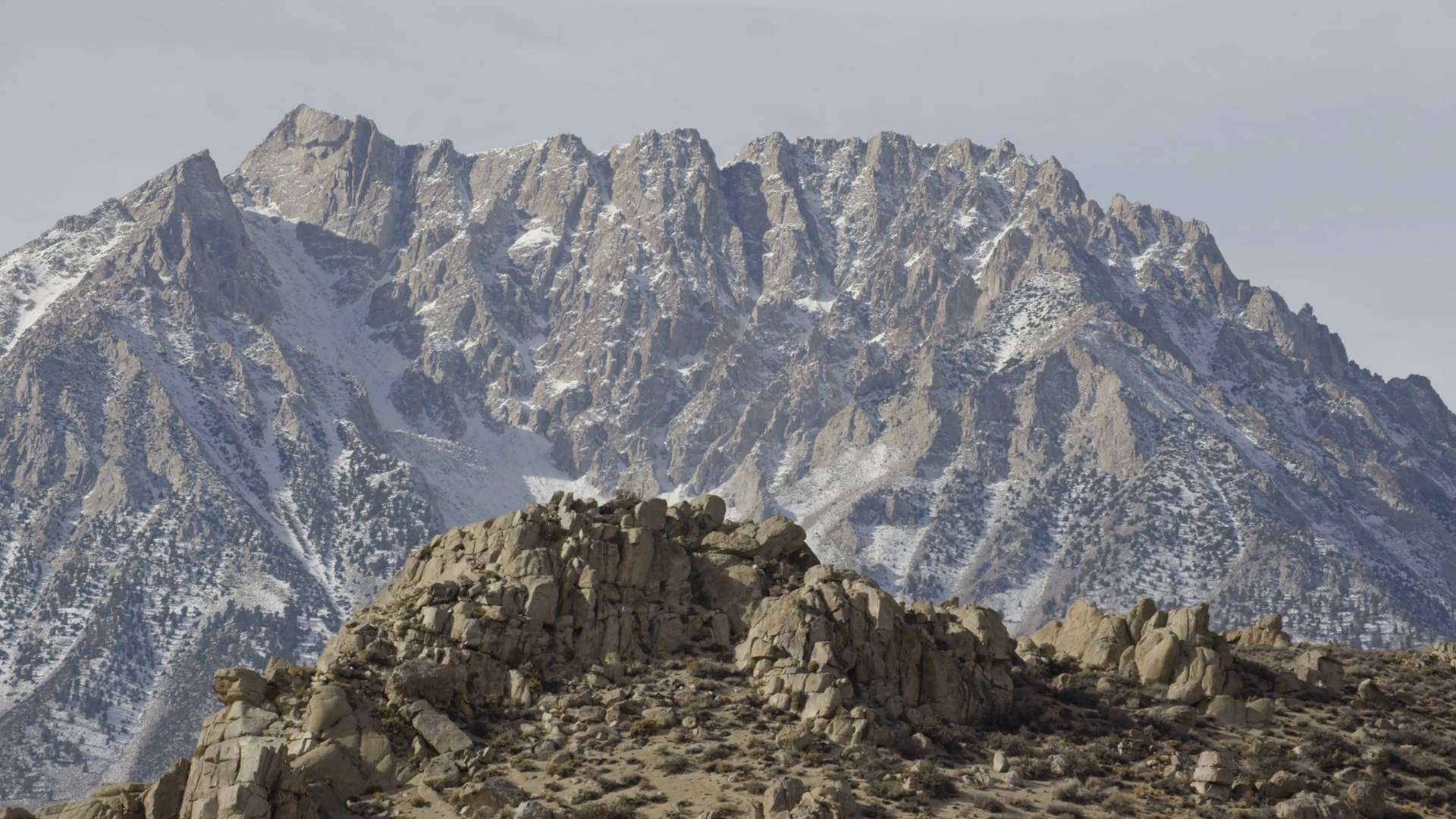 Aerial Shot Of Rocky Snowy Mountain Stock Video Footage 00:15 SBV ...