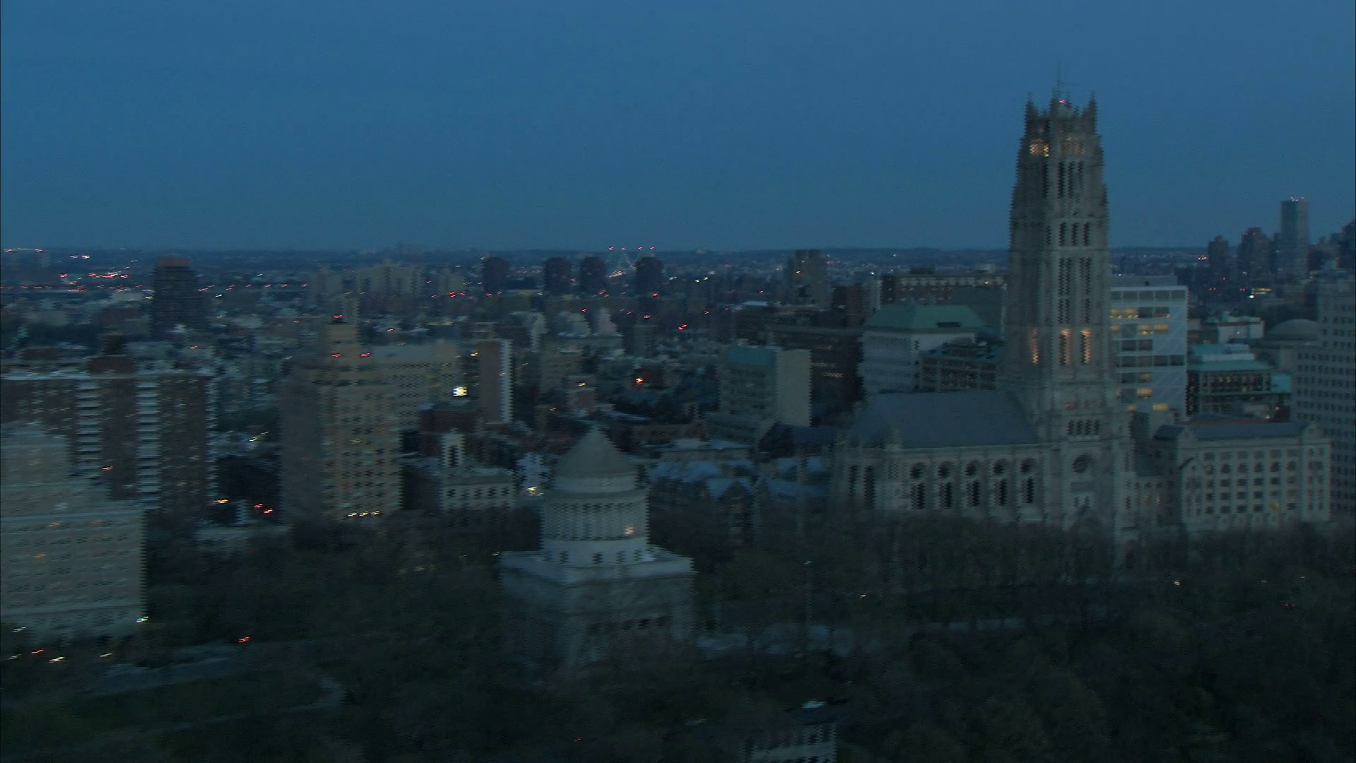 Aerial Zoom On Manhattan Cathedral Stock Footage SBV-300158492 ...