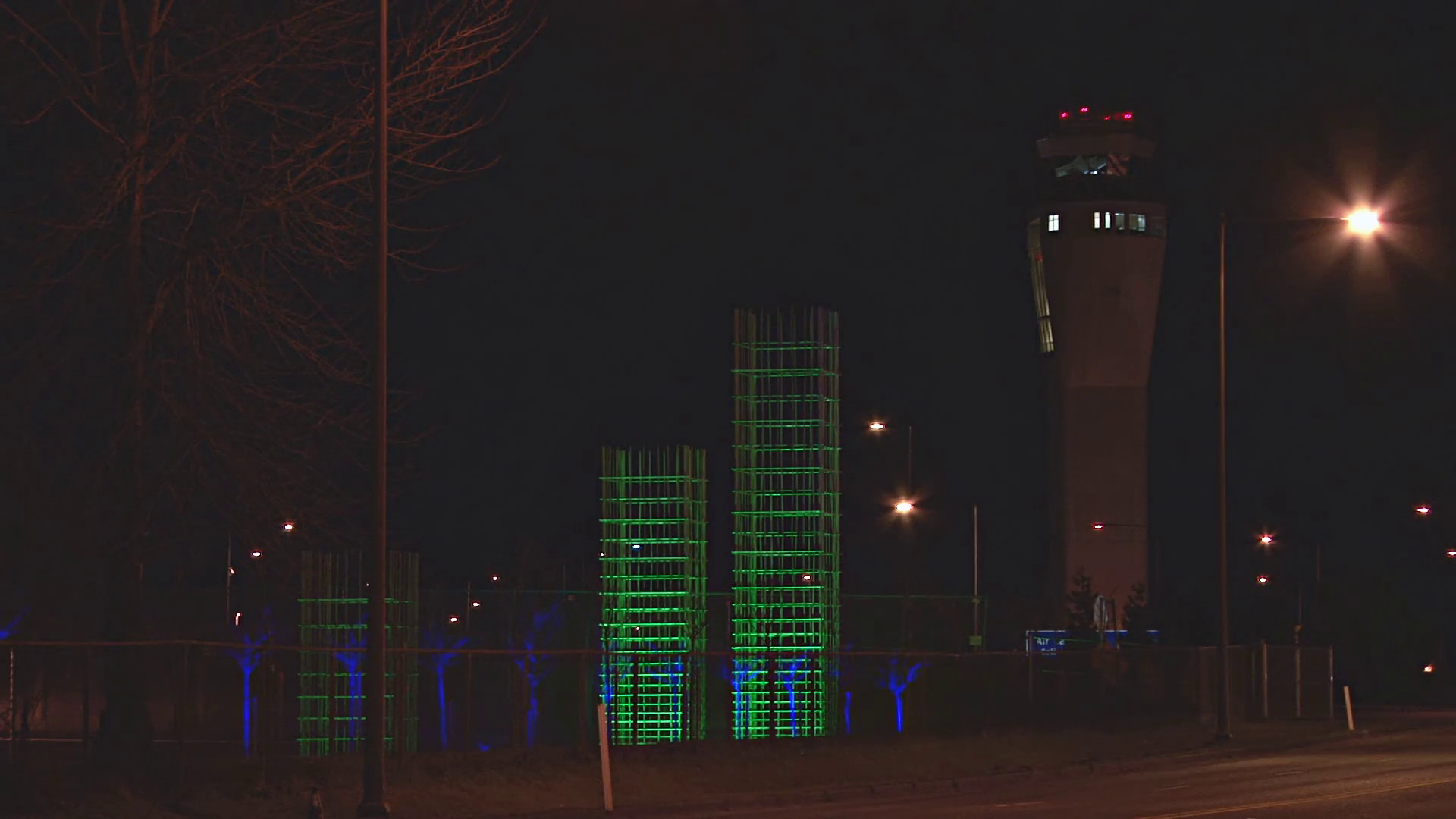 Air Traffic Control Tower At Night Stock Footage SBV-300128291 ...