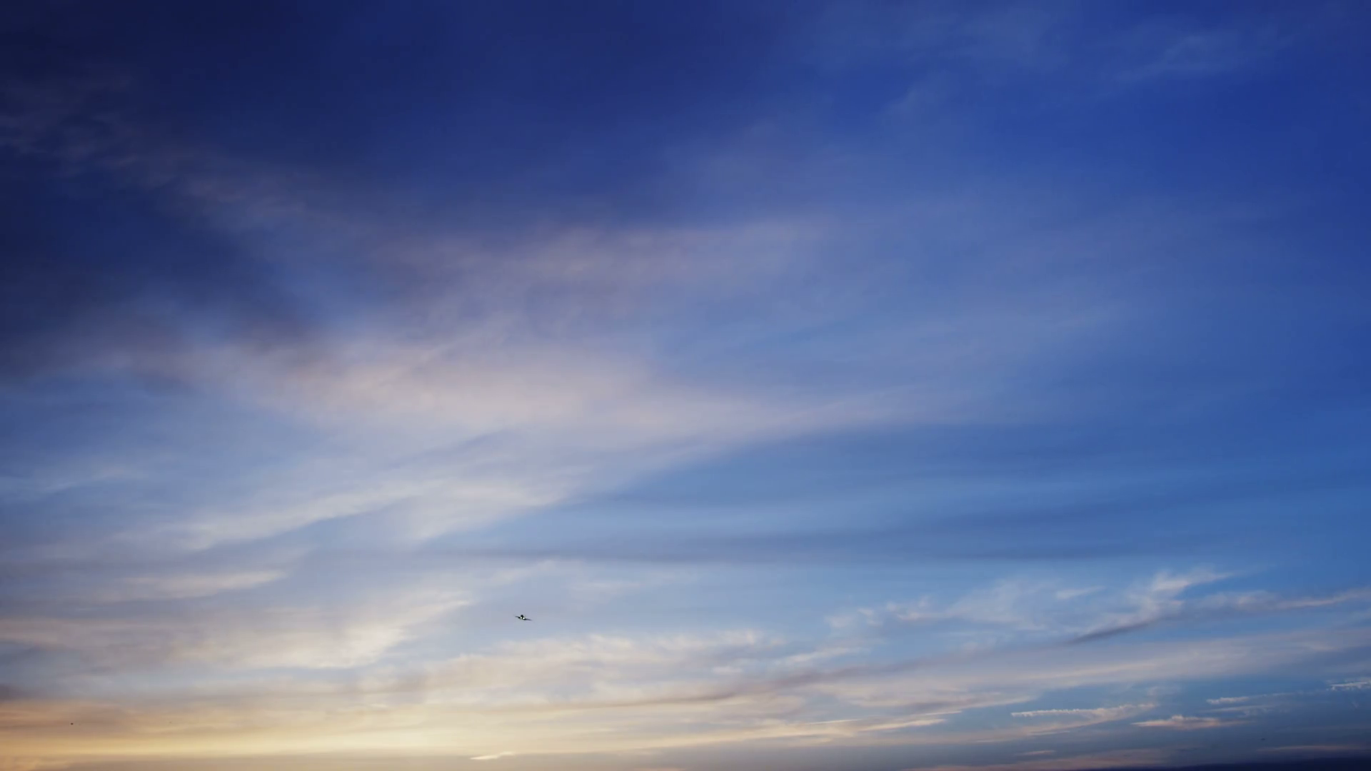 Airplane Flying Deep Blue Sky Stock Footage SBV-300164975 - Storyblocks