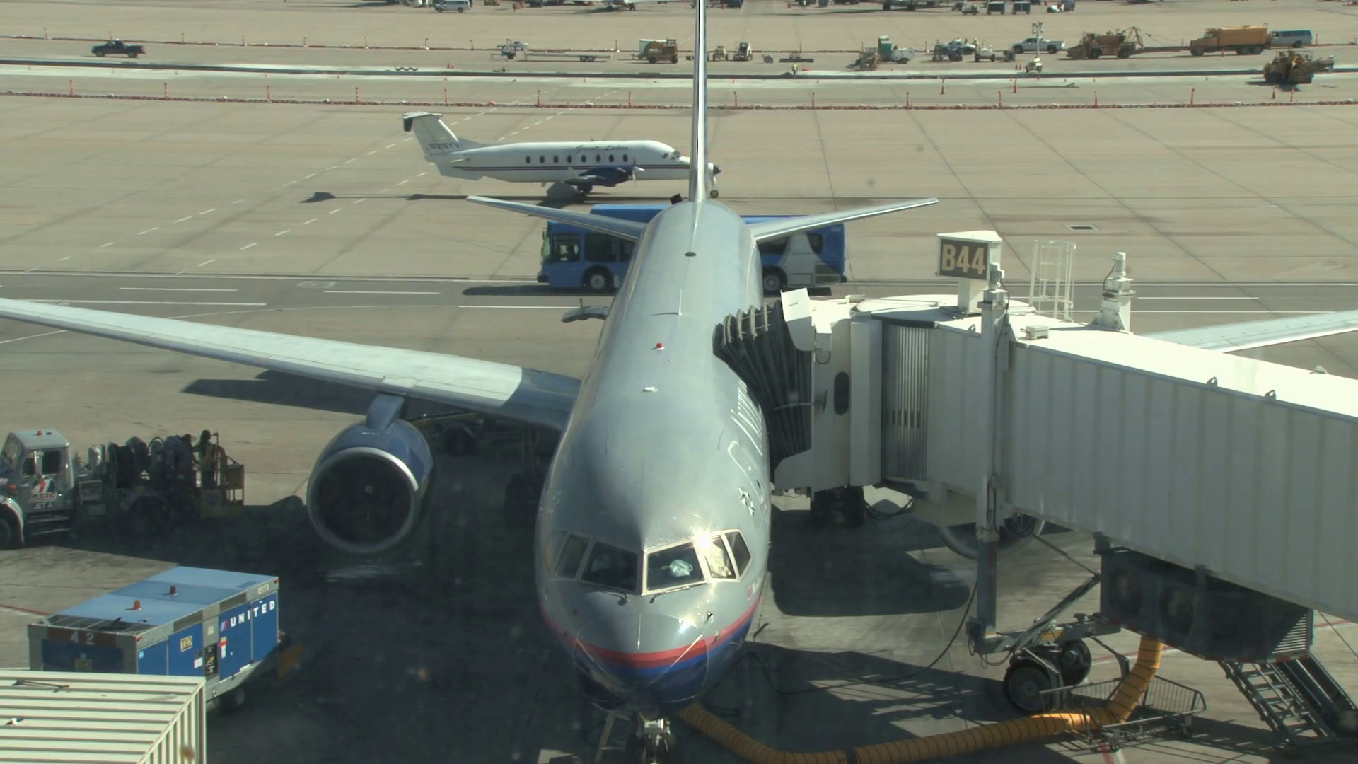 Airplane Jet With Jetway Stock Footage SBV-300075940 - Storyblocks