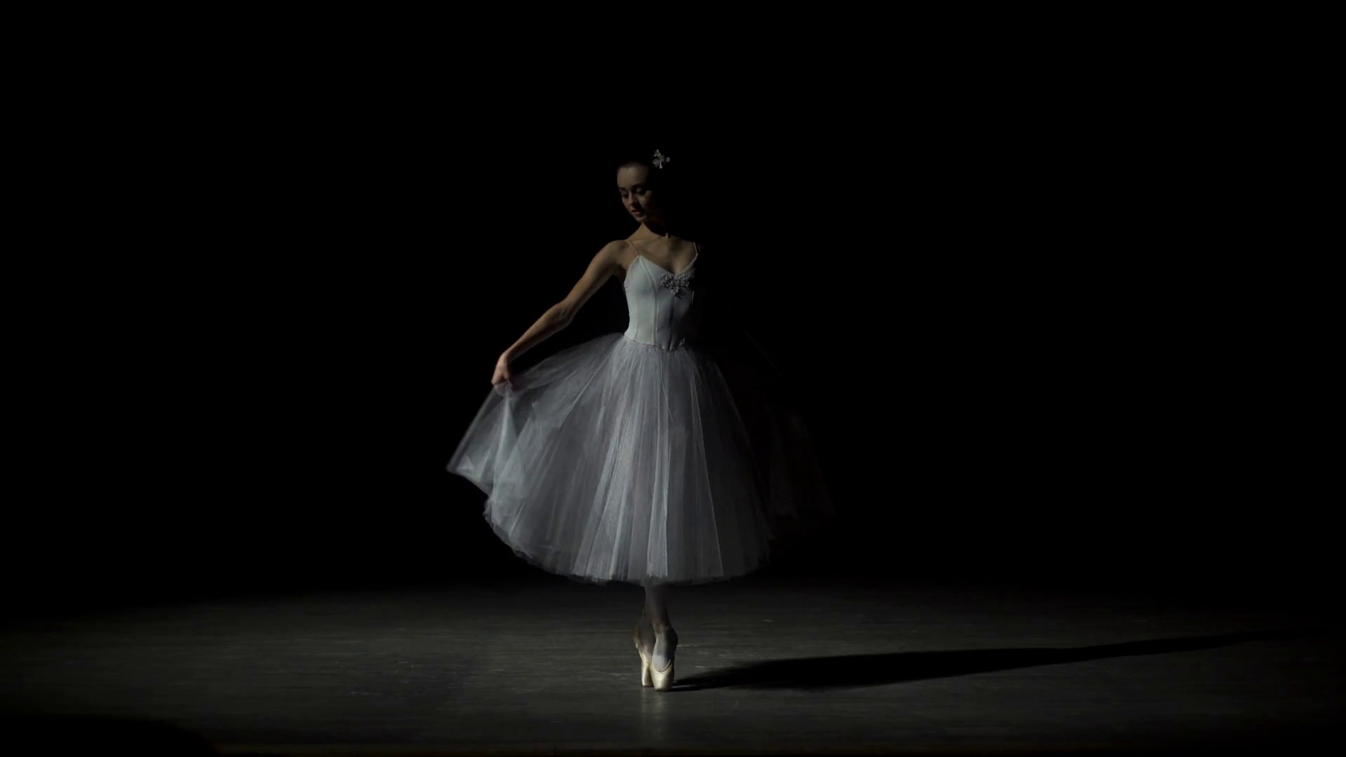 Graceful Ballet Dancer Performing At Studio Stock Footage SBV-309811088 ...