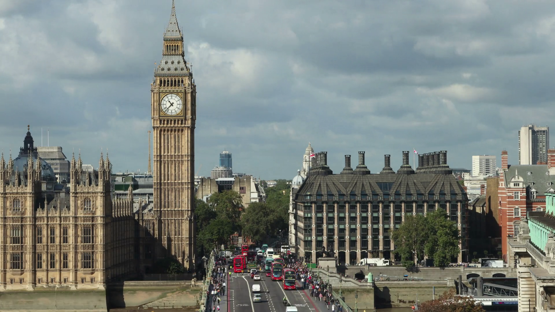 Big Ben Over Westminster Bridge Day Stock Footage SBV-300128142 ...