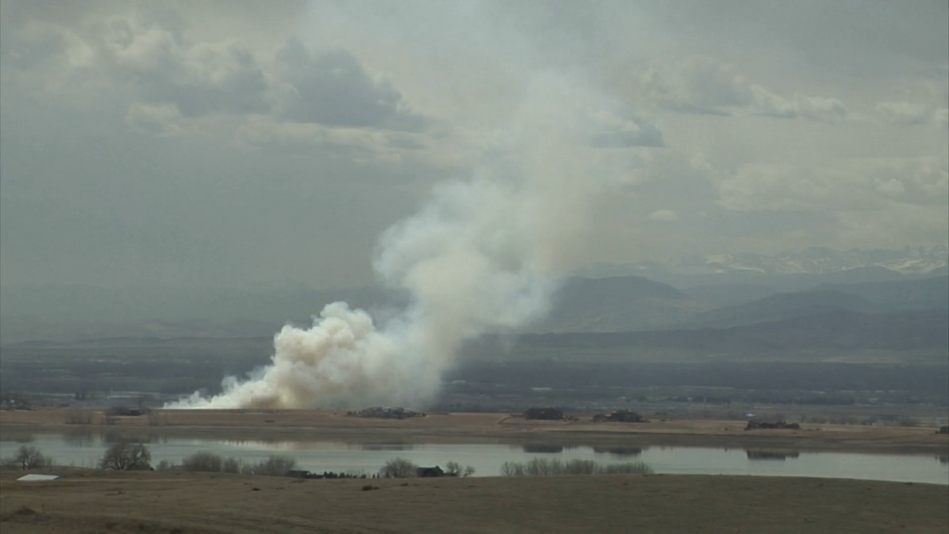 Big Smoke Clouds Coming Off Landscape Stock Footage SBV-300105898 ...