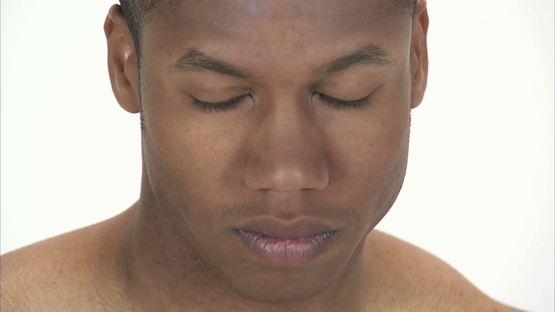 Black Man Looks Up and Stares at Camera Stock Video Footage 00:09 SBV ...