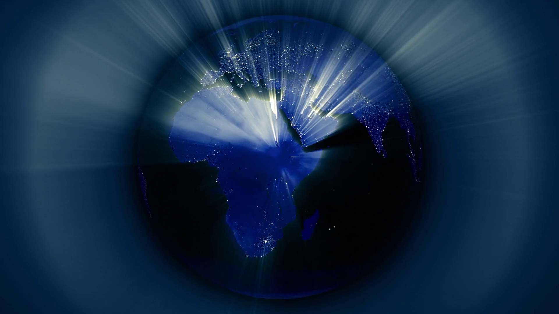 Bursts Of Light From Earth At Night Stock Motion Graphics SBV-300142270 ...