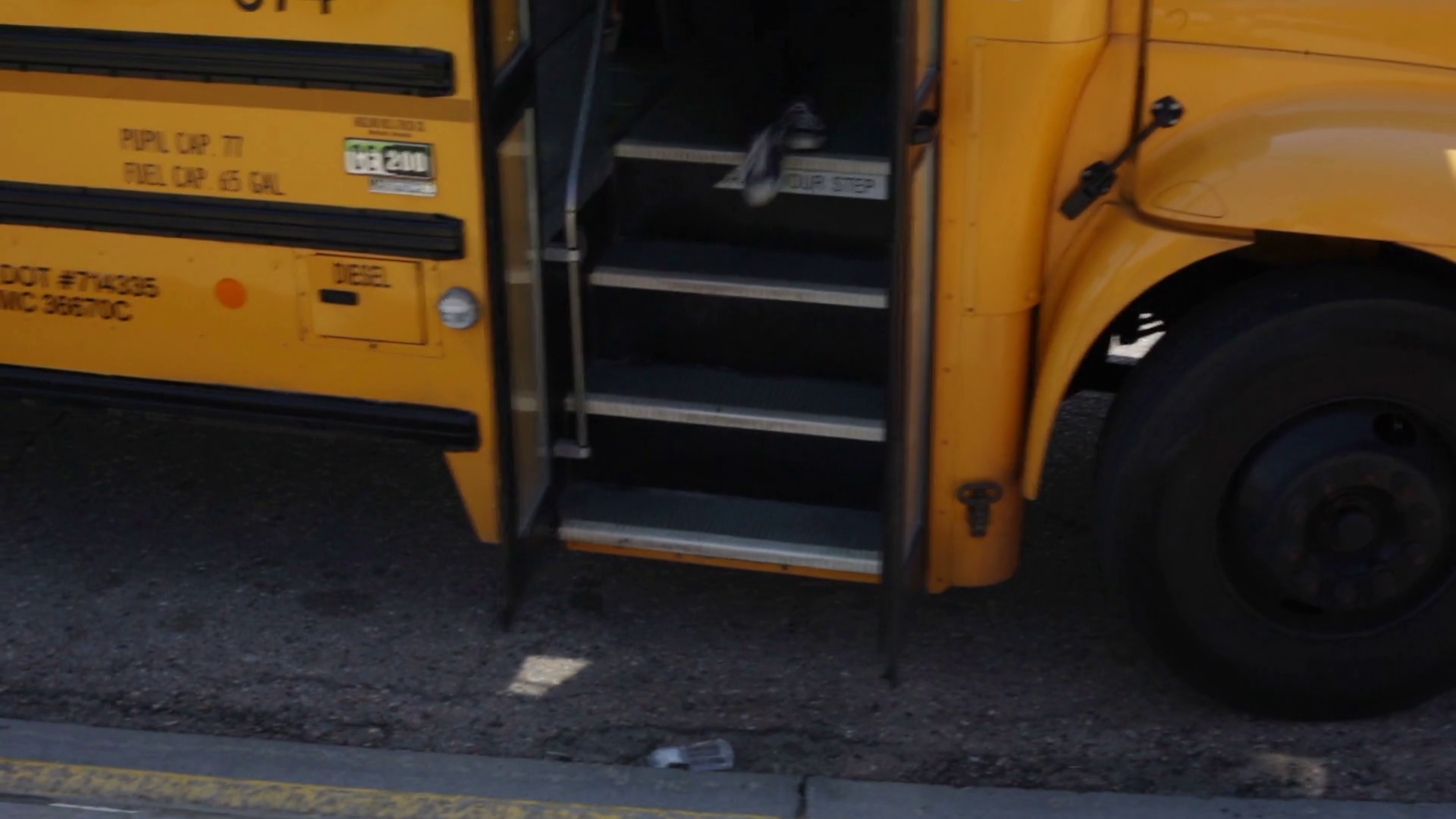 Bus Drops Off Students At School Stock Footage SBV-300203714 - Storyblocks