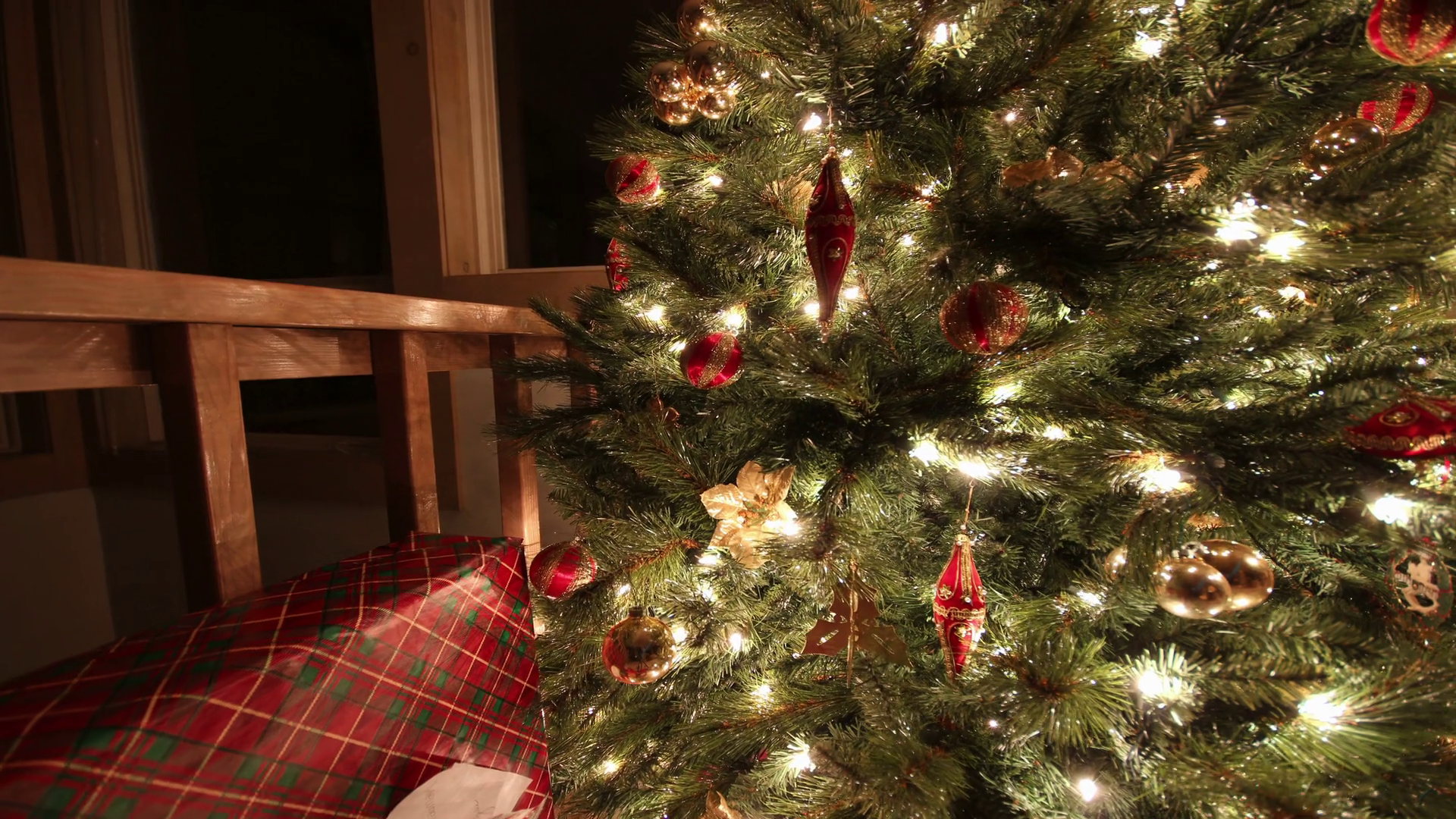 Christmas Tree At Night Time Lapse Stock Footage SBV-300087126 ...