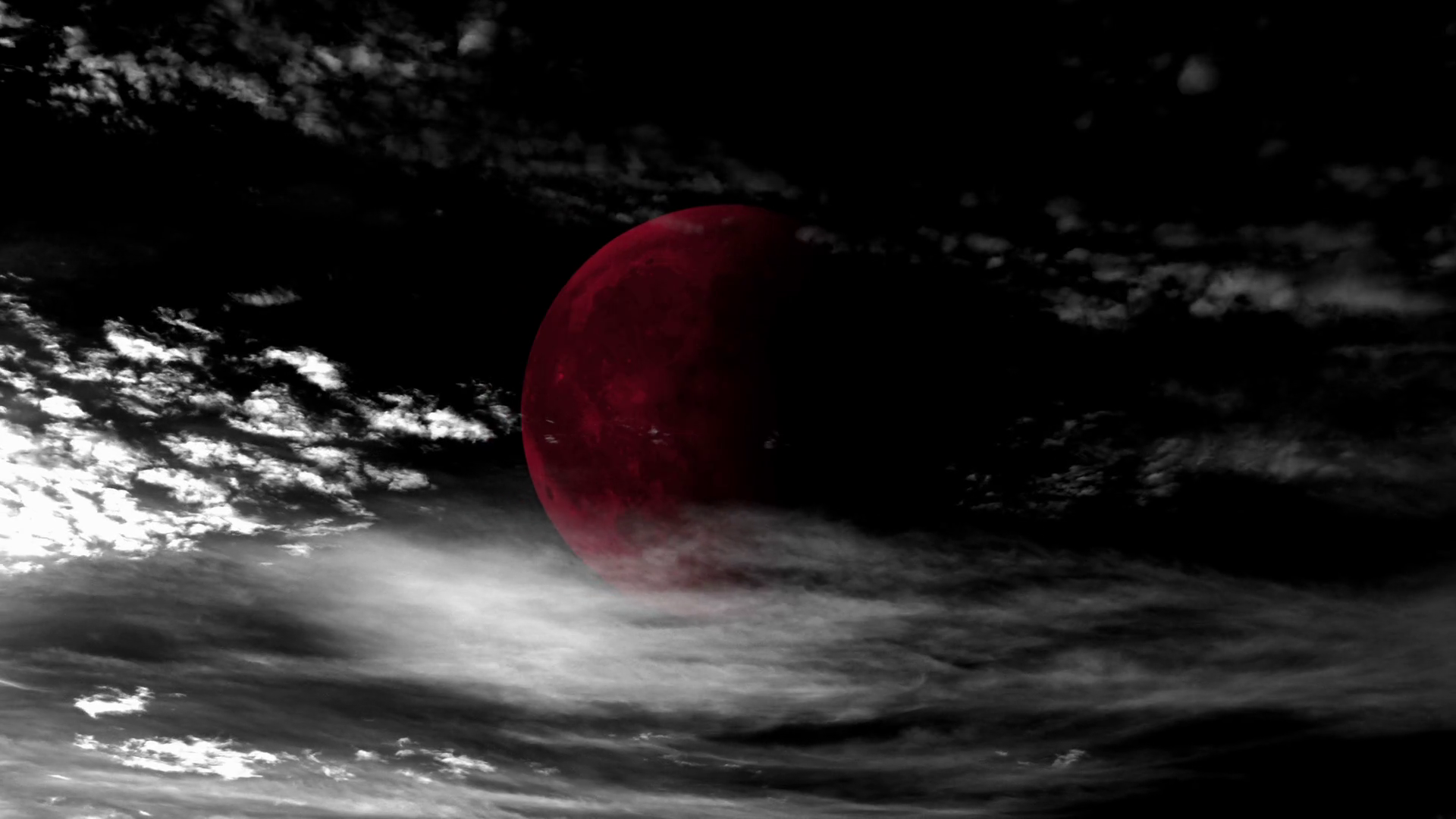 Clouds Over Red Moon Stock Motion Graphics SBV-300170951 - Storyblocks