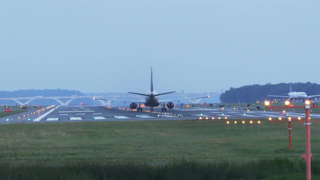 Flight On Runway Stock Footage: Royalty-Free Video Clips - Storyblocks