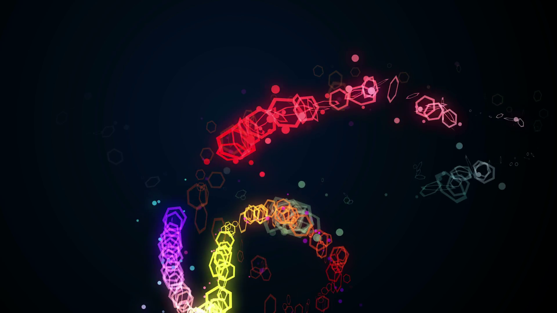 Dancing Hexagonal Particles Light Streak Stock Motion Graphics SBV ...