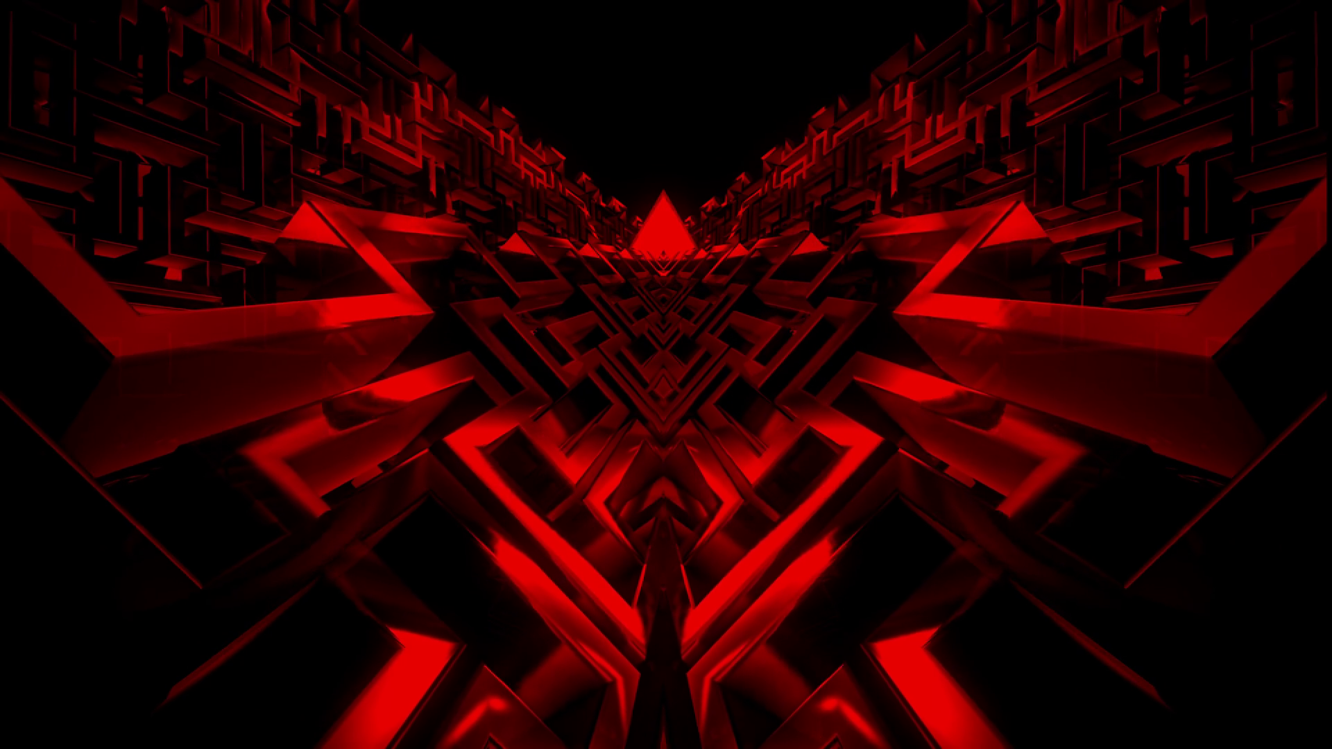 Deep Red Rotating Labyrinth Loop Background Stock Motion Graphics SBV ...