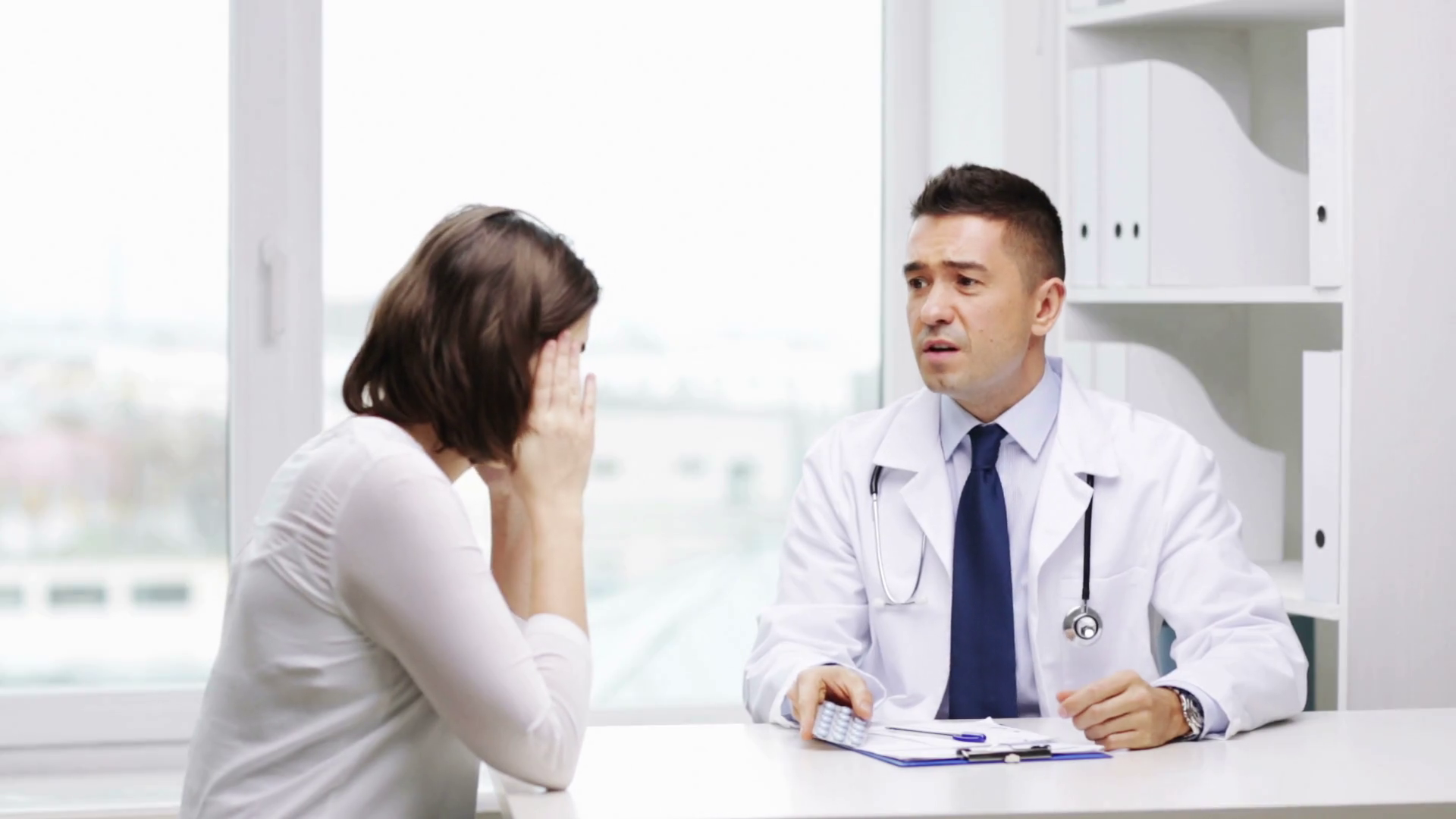 Doctor Patient Meeting At Hospital Stock Footage SBV-301158470 ...