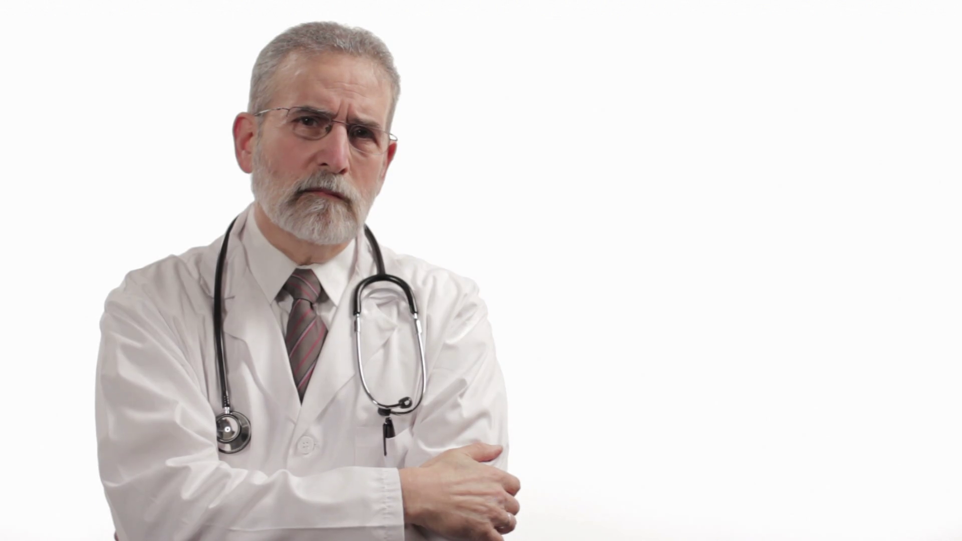 Doctor On White Background Offset To Left Stock Footage SBV-301158599 ...