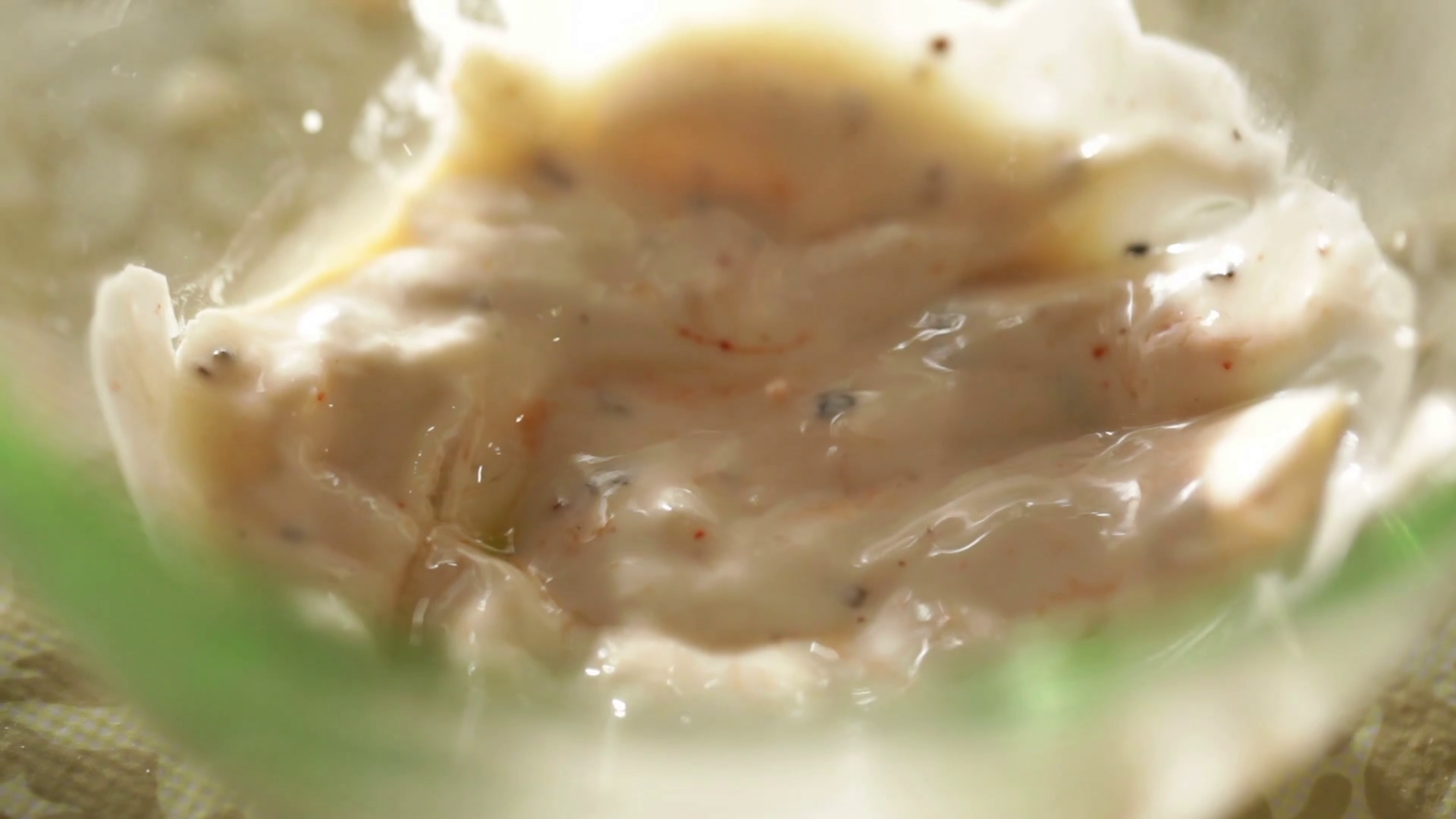 Dunking Shrimp In White Sauce Stock Footage SBV-300215094 - Storyblocks