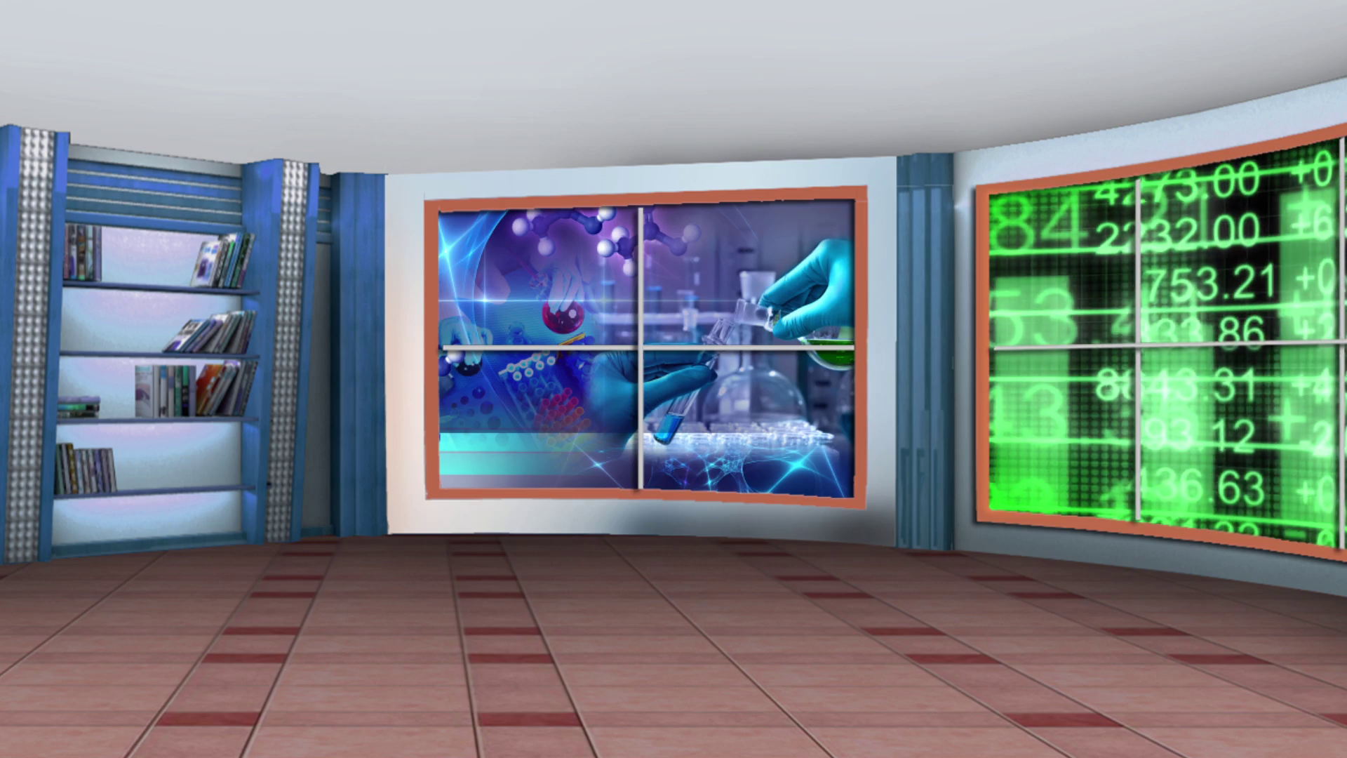 Education Tv Studio Set 04 - Virtual Green Stock Footage SBV-307119920 ...