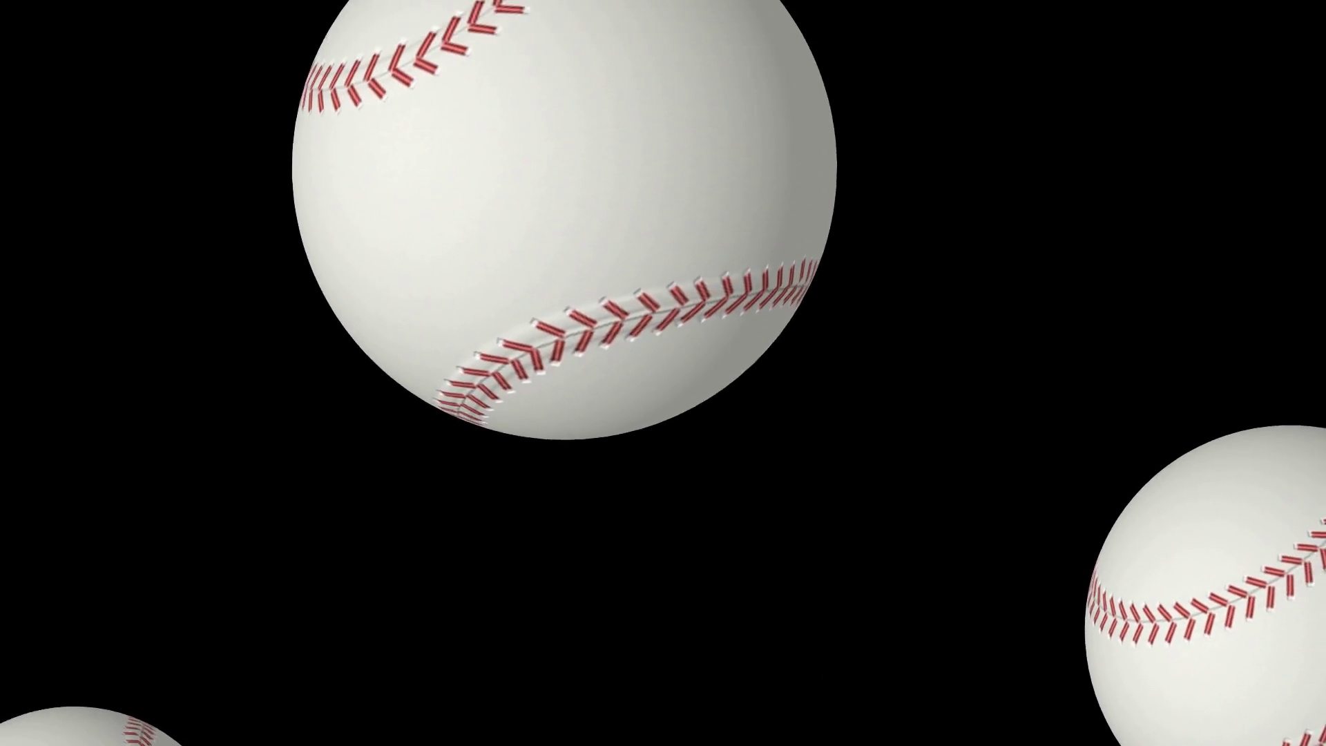 Falling Baseballs On Black Stock Motion Graphics SBV-300077658 ...