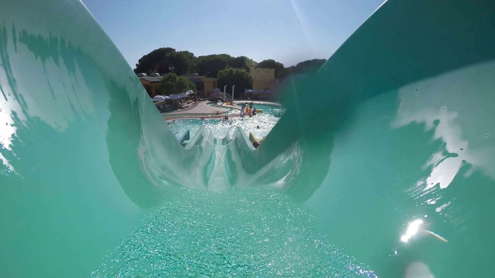 First-person View Descent From Waterslide On Stock Footage SBV ...