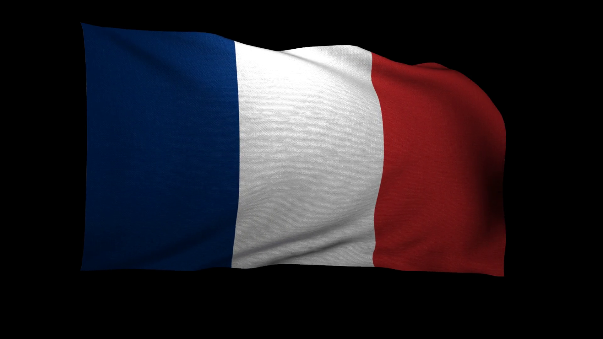 France Flag 3d Rendering With Alpha Channel Stock Motion Graphics SBV ...
