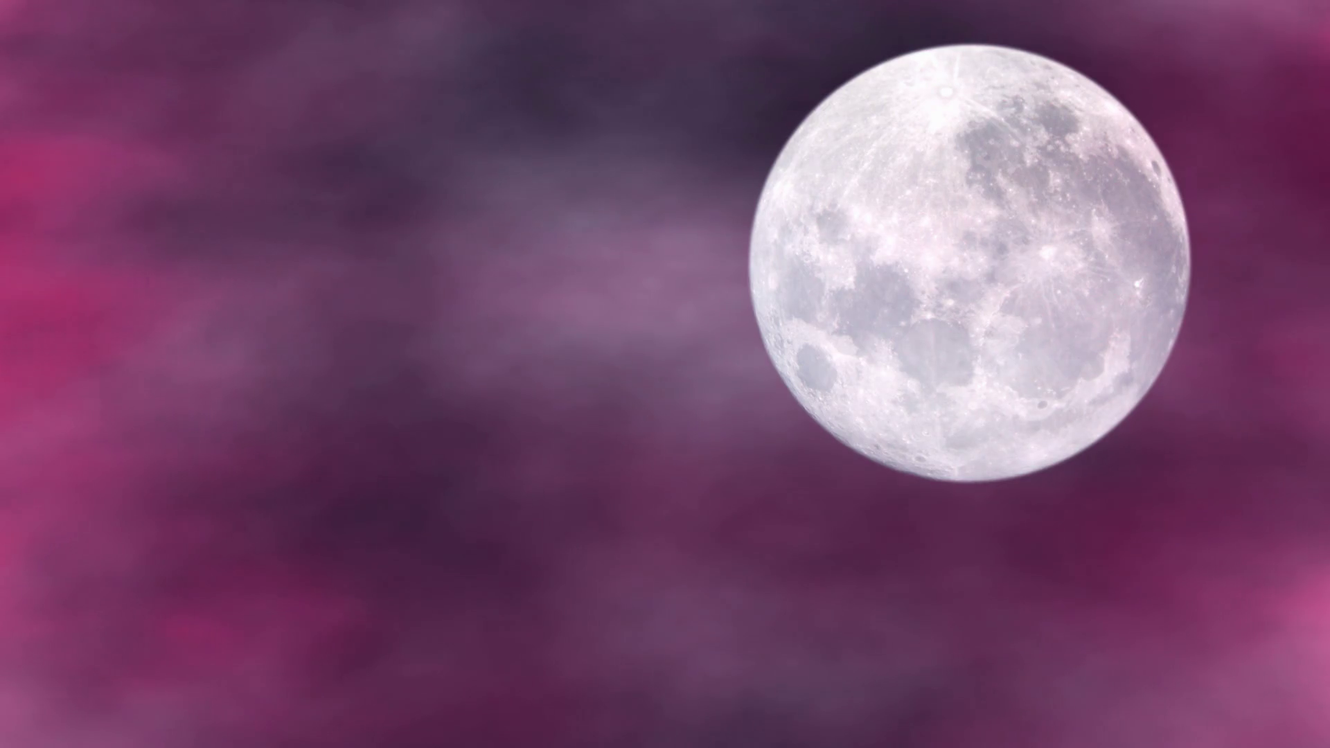 Purple Night Sky Full Moon