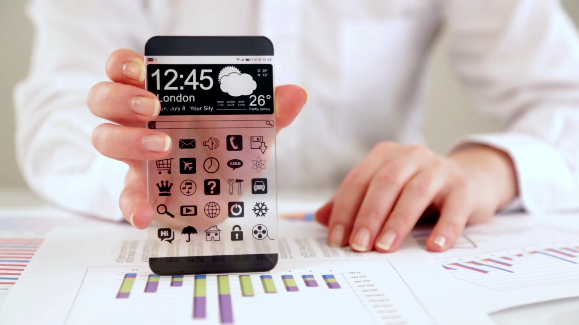 Futuristic Smart Phone (phablet) With Stock Footage SBV-305955498 ...